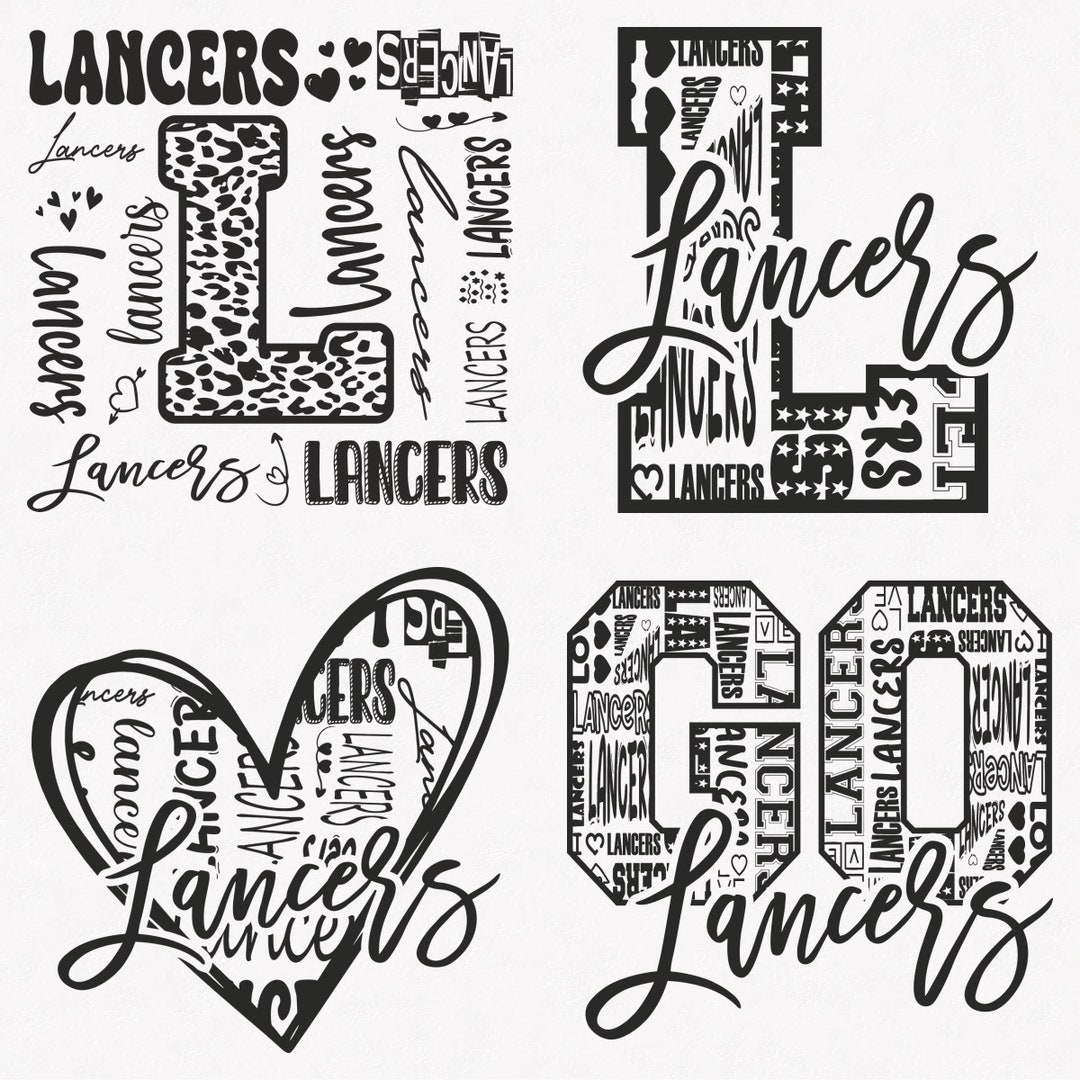 Lancers Svg, Lancers Typography 4 Sports Svg Mascot Pack, Lancers ...