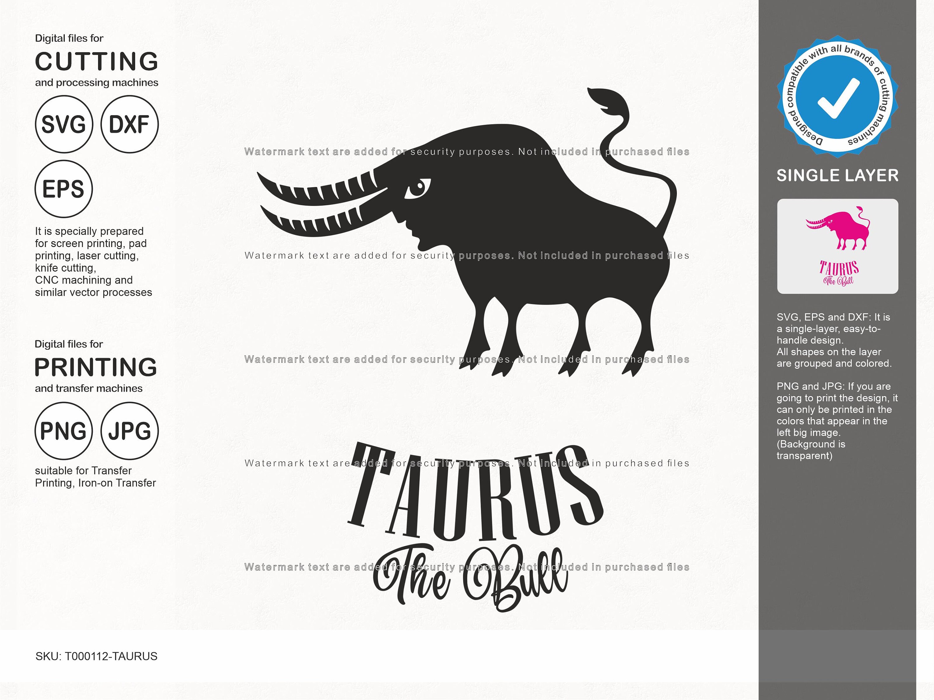 Taurus Svg Bull Zodiac Symbol Svg Taurus Zodiac Sign Svg - Etsy