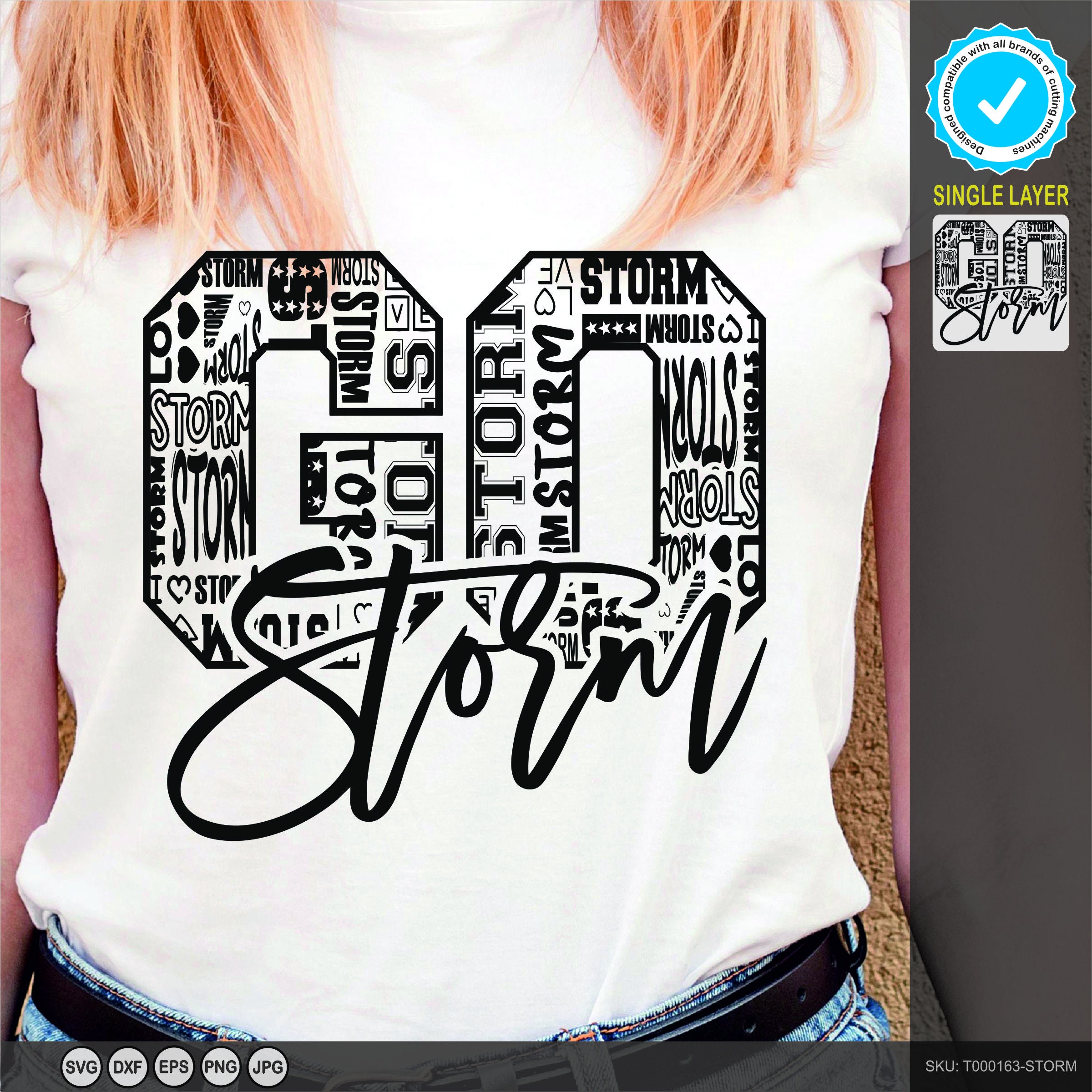 Storm Svg, Storm Typography 4 Sports Svg Mascot Pack, Storm Typography ...