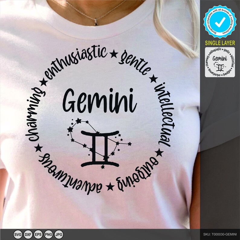 Gemini Svg, Twins Zodiac Symbol Svg, Gemini Zodiac Sign Svg, 9-pack ...