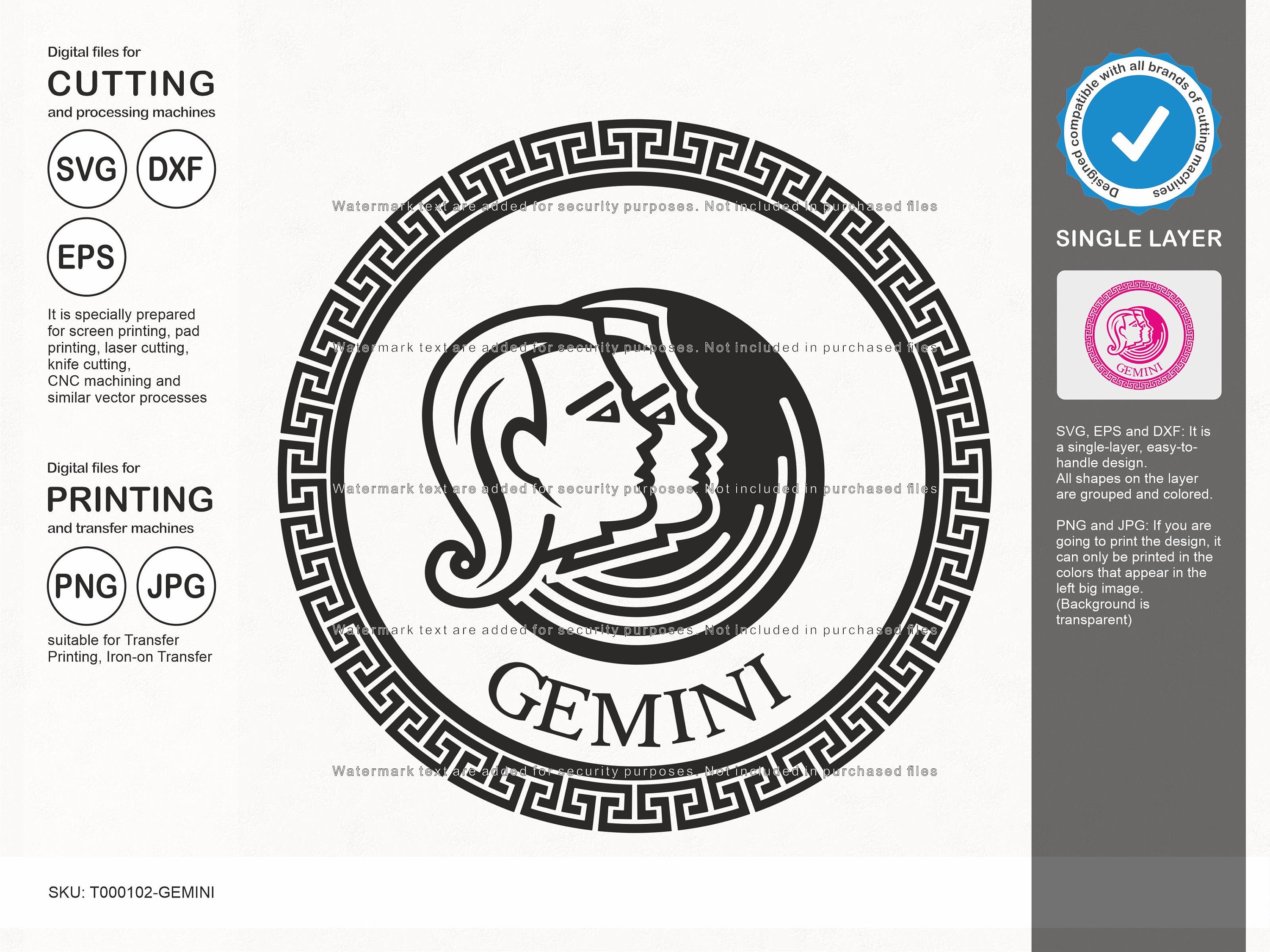 Gemini Svg Twins Zodiac Symbol Svg Gemini Zodiac Sign Svg - Etsy