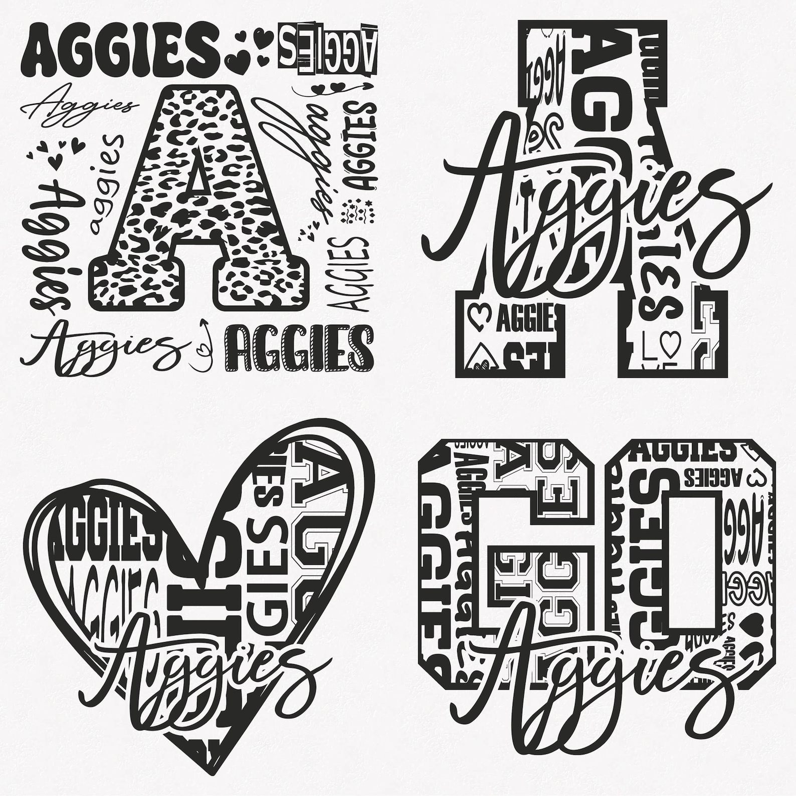 Aggies Svg, Aggies Typography 4 Sports Svg Mascot Pack, Aggies ...