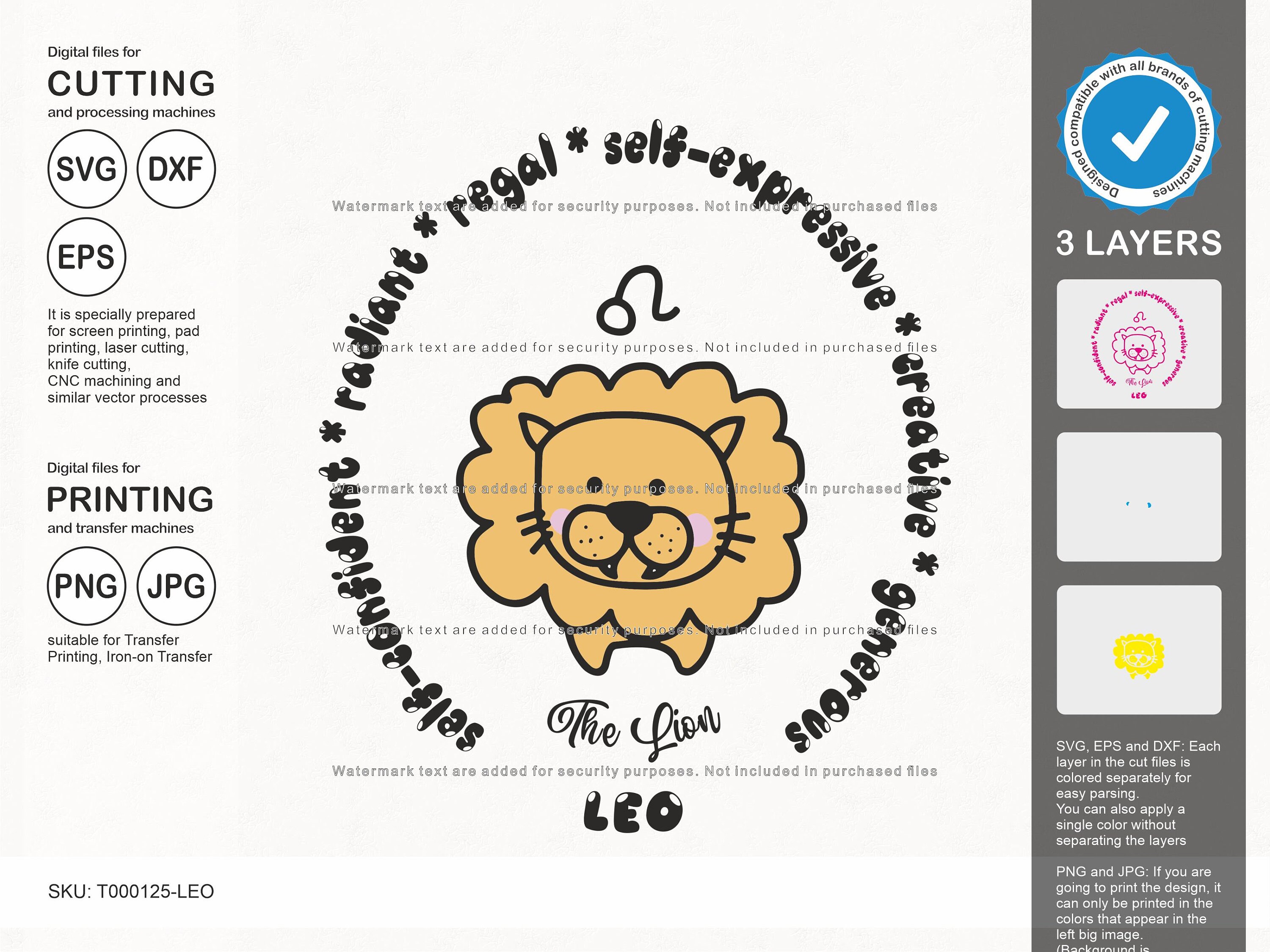 Leo Svg Lion Zodiac Symbol Svg Leo Zodiac Sign Svg 9-pack - Etsy