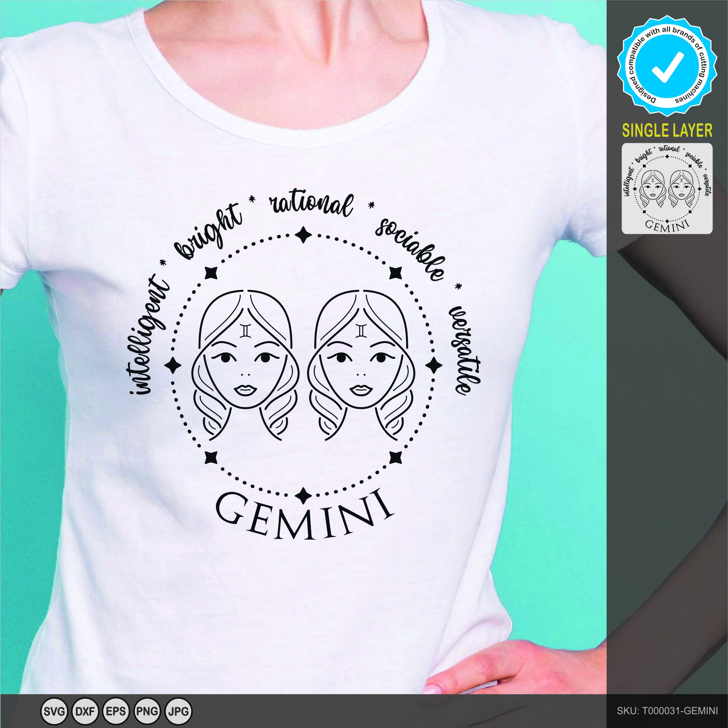 Gemini Svg, Twins Zodiac Symbol Svg, Gemini Zodiac Sign Svg, 9-pack ...