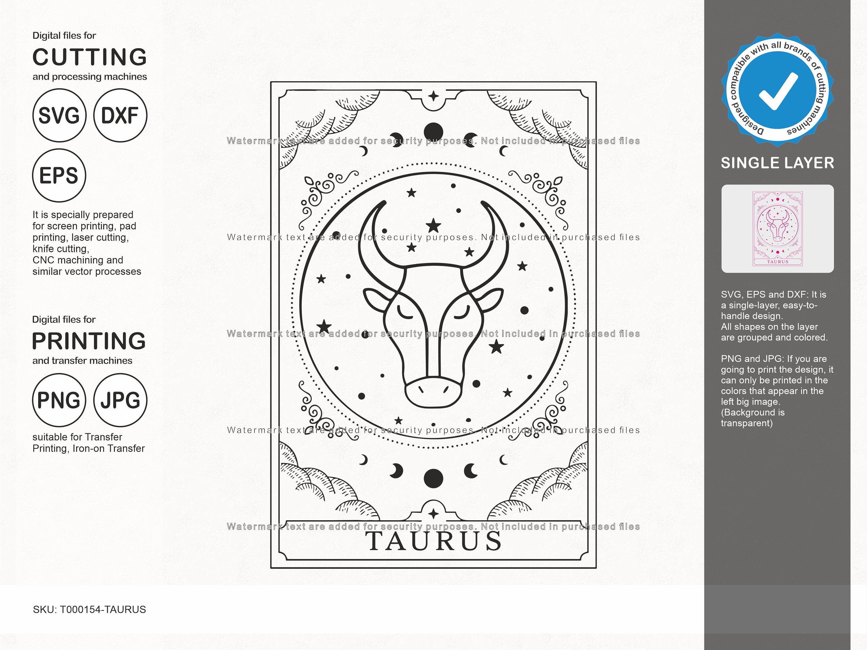 Taurus Svg Bull Zodiac Symbol Svg Taurus Zodiac Sign Svg - Etsy