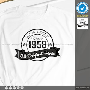 1958 Svg, 67th Birthday Svg, 6-pack 1958 Svg Bundle, Vintage 1958 Svg ...