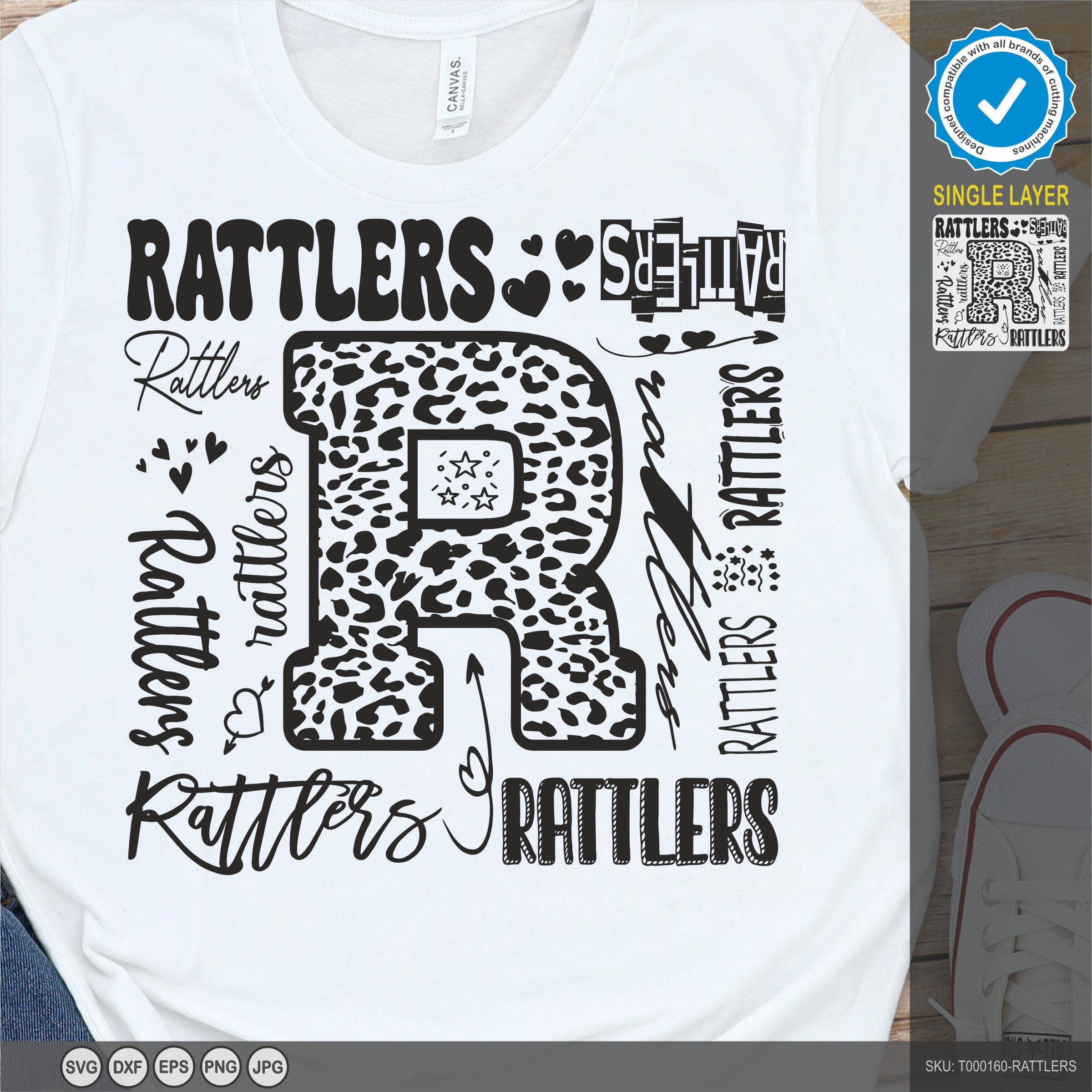 Rattlers Svg, Rattlers Typography 4 Sports Svg Mascot Pack, Rattlers ...