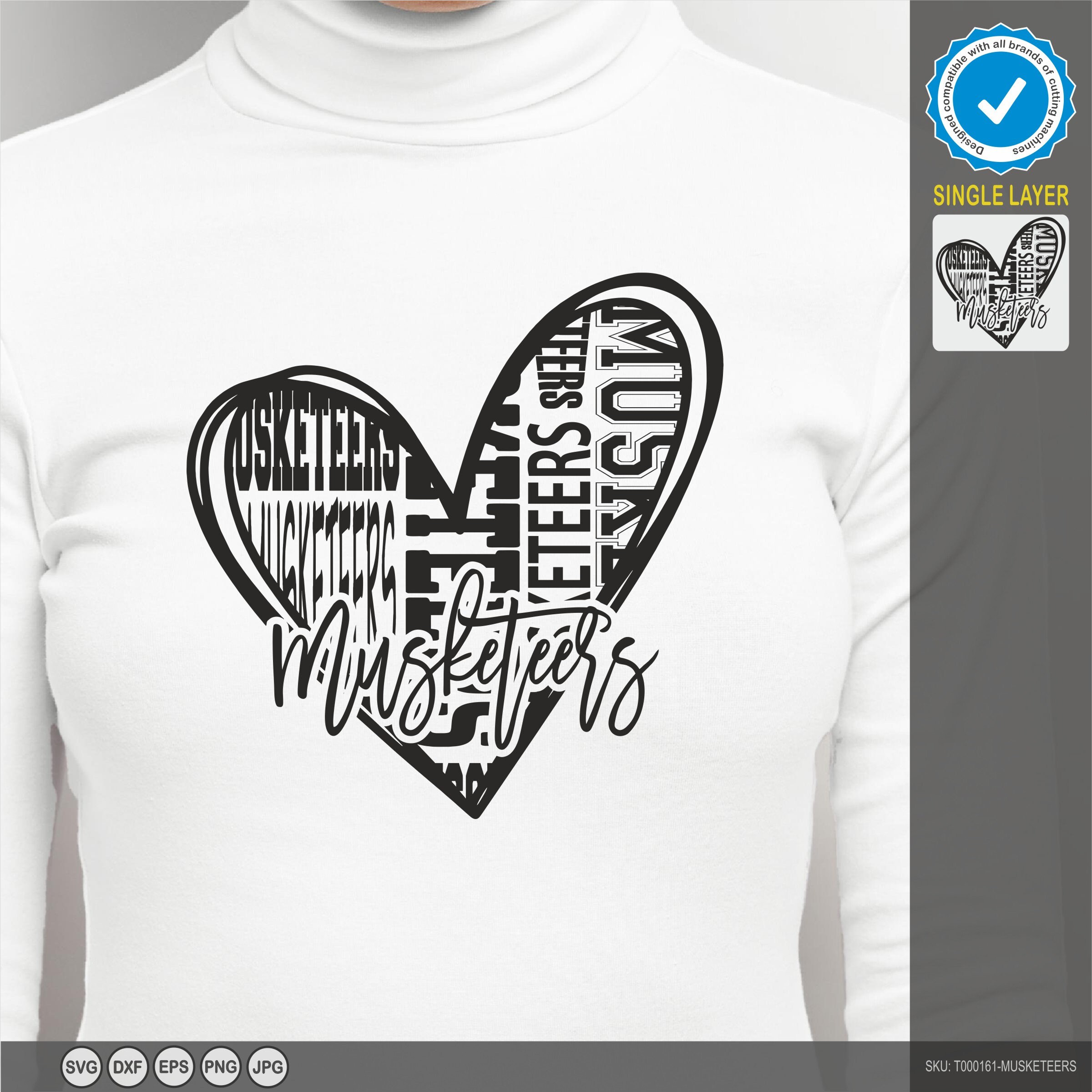 Musketeers Svg, Musketeers Typography 4 Sports Svg Mascot Pack ...