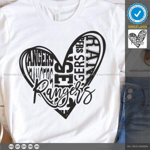 Rangers Svg, Rangers Typography 4 Sports Svg Mascot Pack, Rangers ...