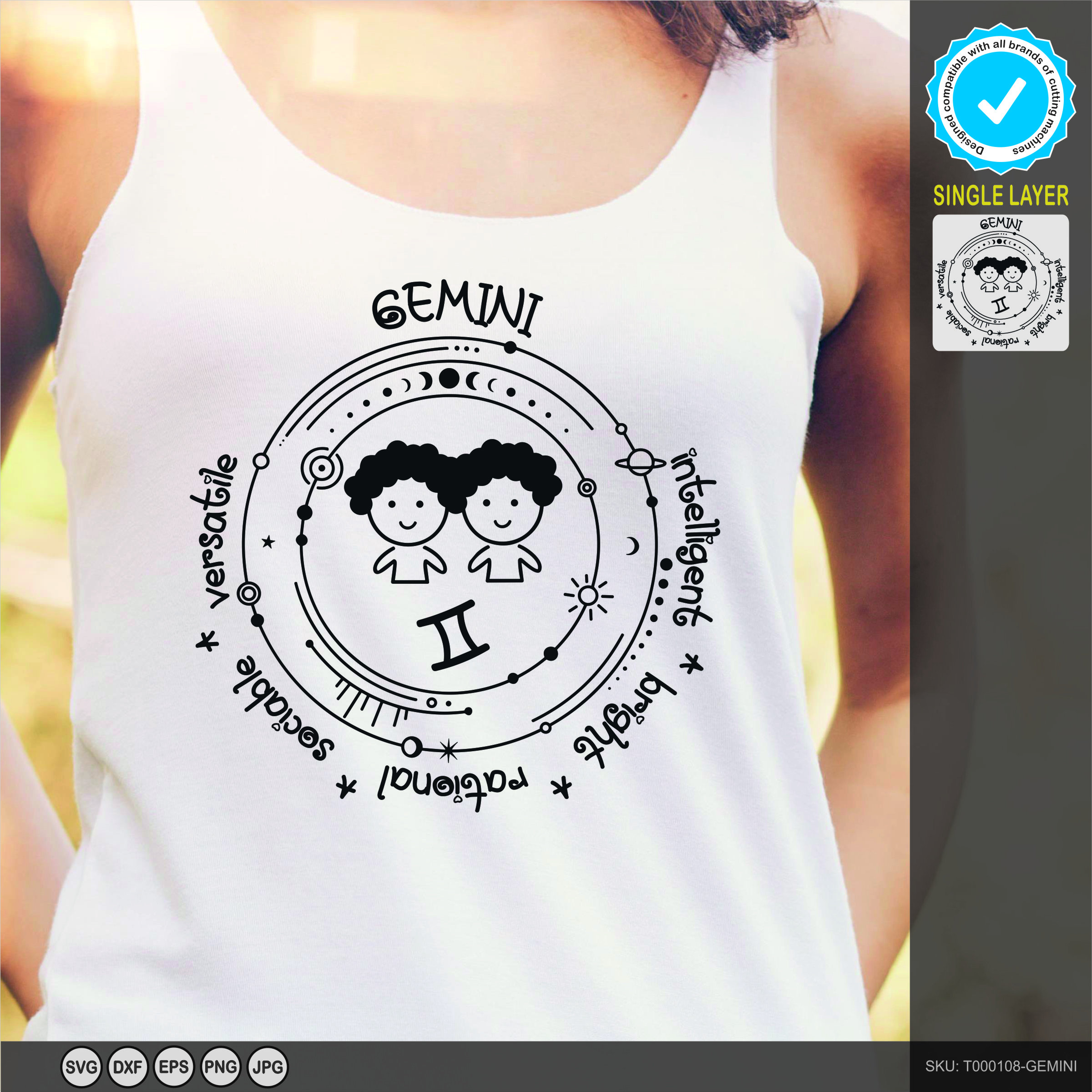 Gemini Svg, Twins Zodiac Symbol Svg, Gemini Zodiac Sign Svg, 9-pack ...