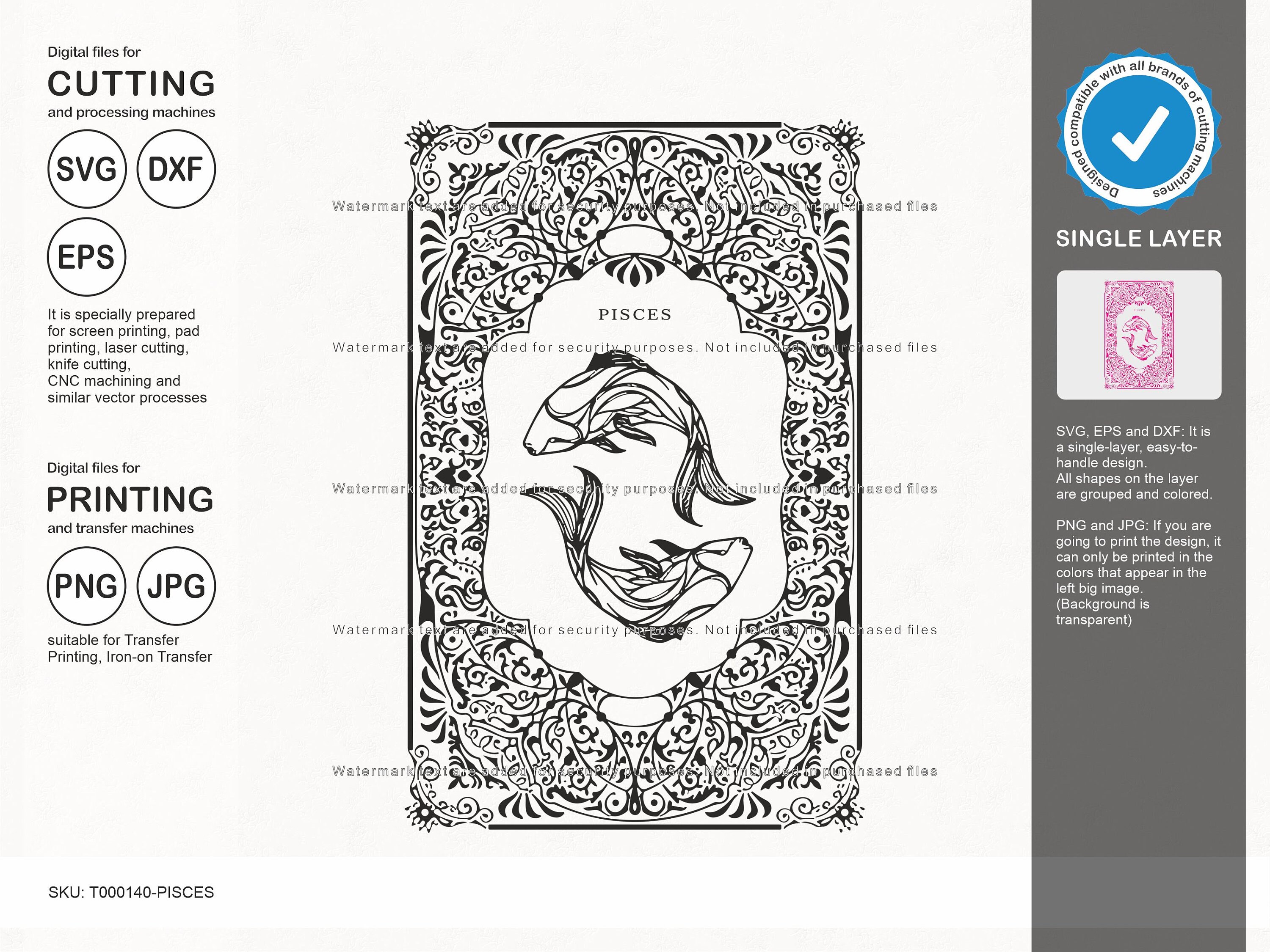 Pisces Svg Fish Zodiac Symbol Svg Pisces Zodiac Sign Svg - Etsy