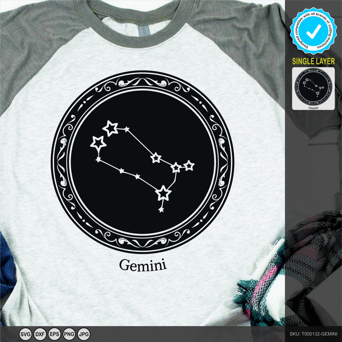 Gemini Svg, Twins Zodiac Symbol Svg, Gemini Zodiac Sign Svg, 9-pack ...