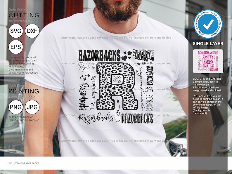 Razorbacks Svg, Razorbacks Typography 4 Sports Svg Mascot Pack ...