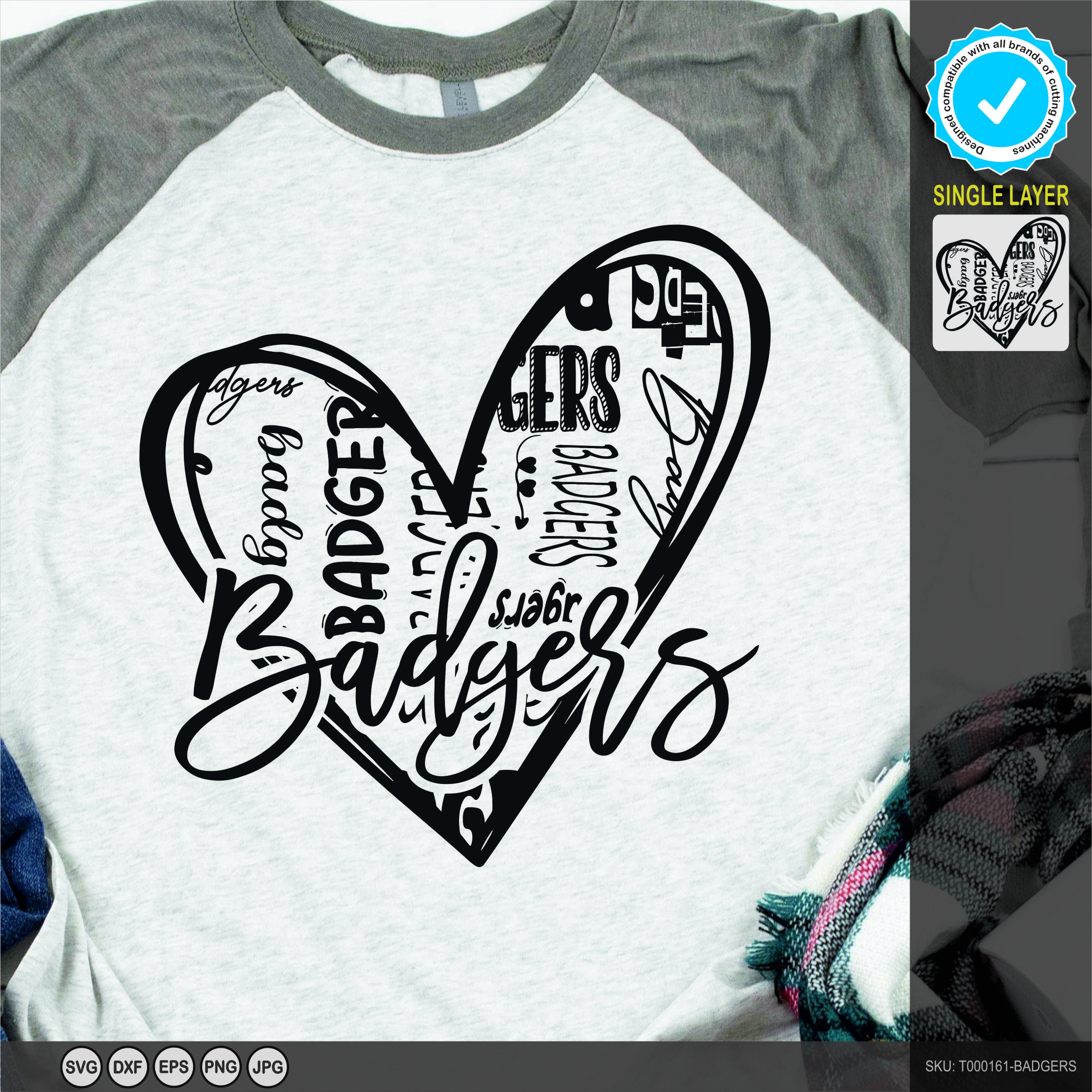 Badgers Svg, Badgers Typography 4 Sports Svg Mascot Pack, Badgers ...