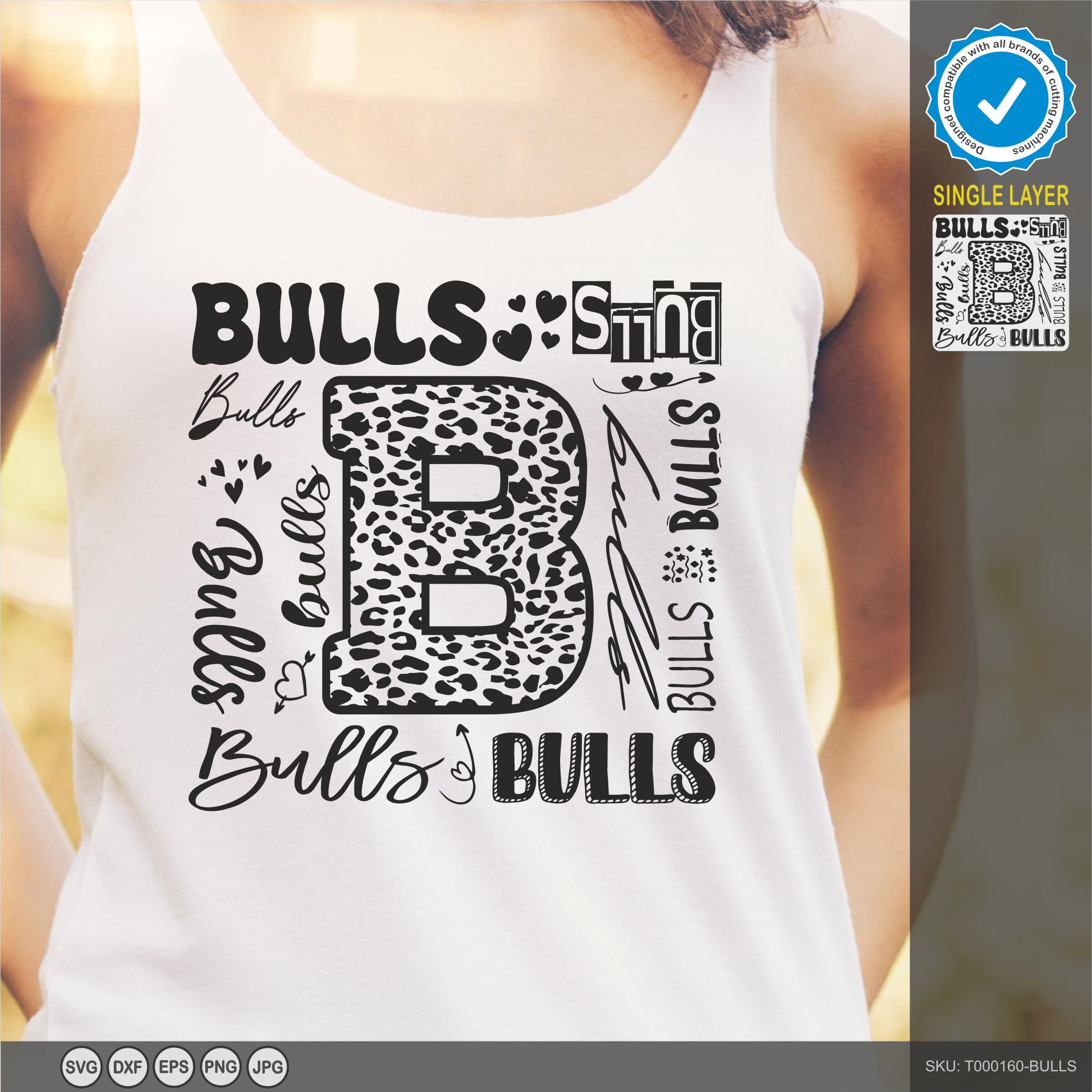 Bulls Svg, Bulls Typography 4 Sports Svg Mascot Pack, Bulls Typography ...