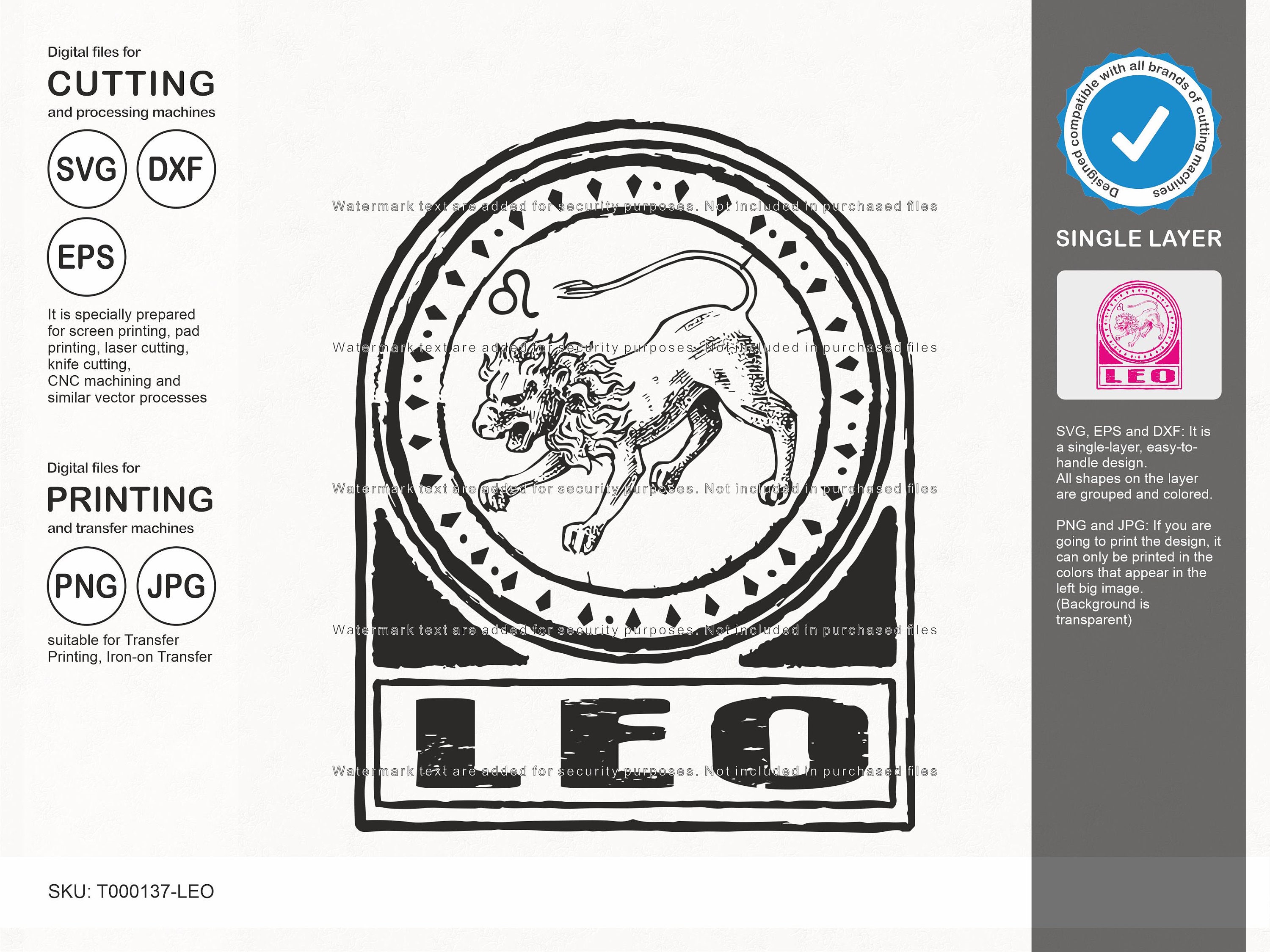 Leo Svg Lion Zodiac Symbol Svg Leo Zodiac Sign Svg 9-pack - Etsy