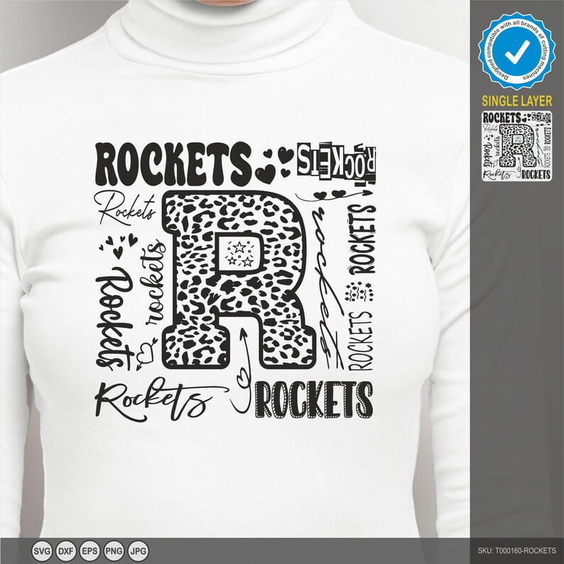 Rockets Svg, Rockets Typography 4 Sports Svg Mascot Pack, Rockets ...