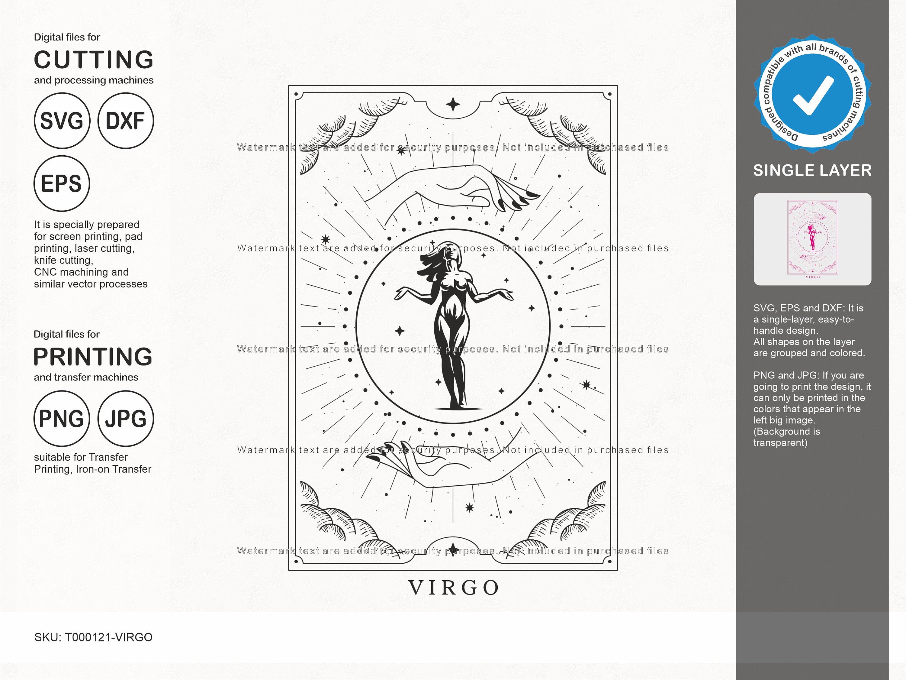 Virgo Svg, Virgin Zodiac Symbol Svg, Virgo Zodiac Sign Svg, 9-pack ...