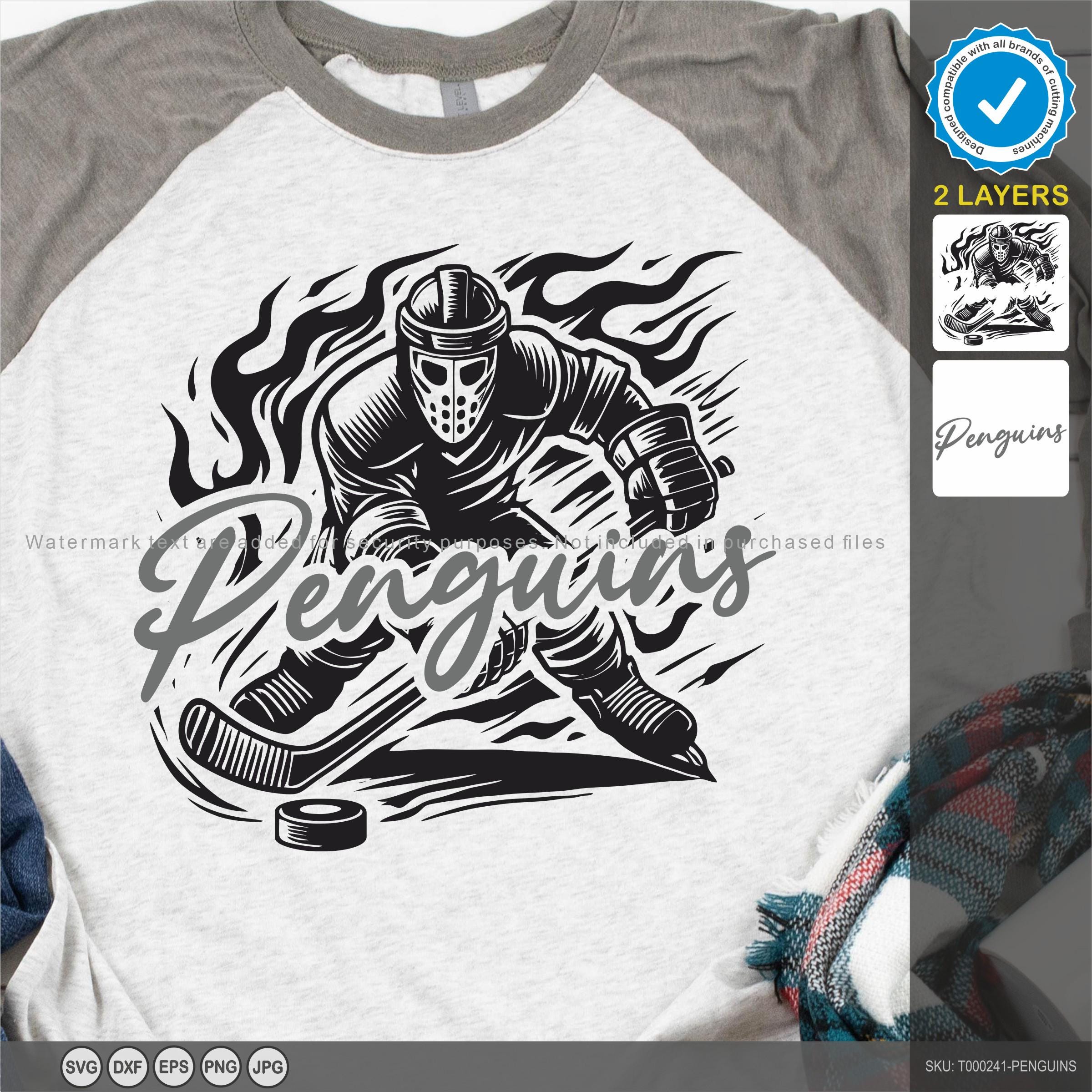 Penguins Svg, Penguins 4 Ice Hockey Svg Mascot Pack, Penguins Svg Cut ...