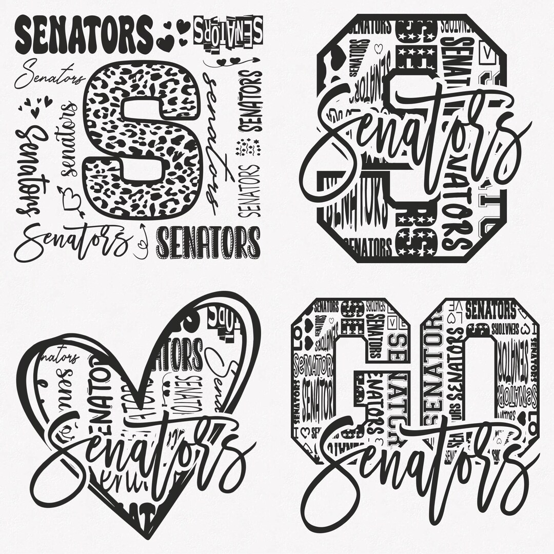 Senators Svg, Senators Typography 4 Sports Svg Mascot Pack, Senators ...