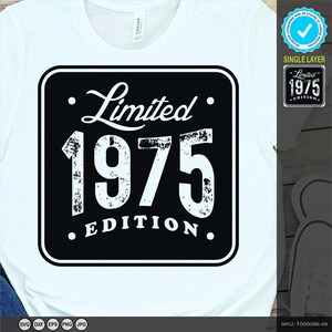 1975 Svg, 49th Birthday Svg, 6-pack 1975 Svg Bundle, Vintage 1975 Svg ...