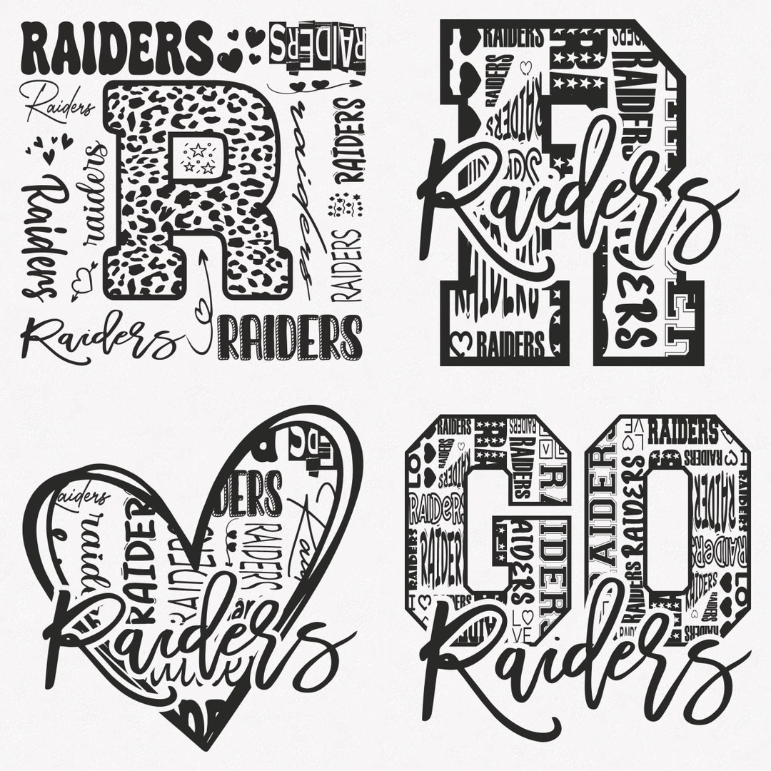 Raiders Svg, Raiders Typography 4 Sports Svg Mascot Pack, Raiders ...