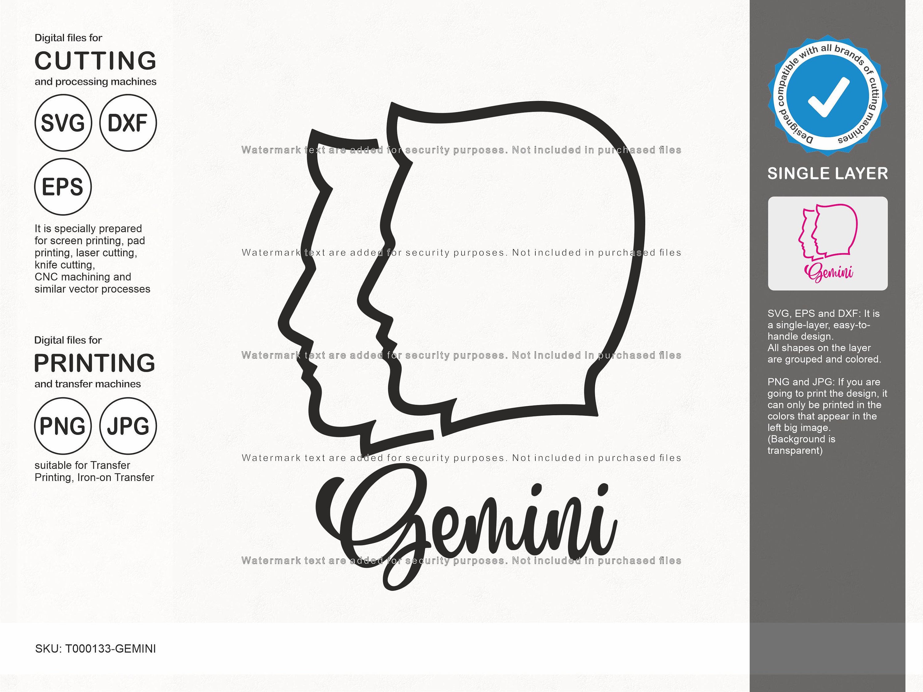 Gemini Svg Twins Zodiac Symbol Svg Gemini Zodiac Sign Svg - Etsy