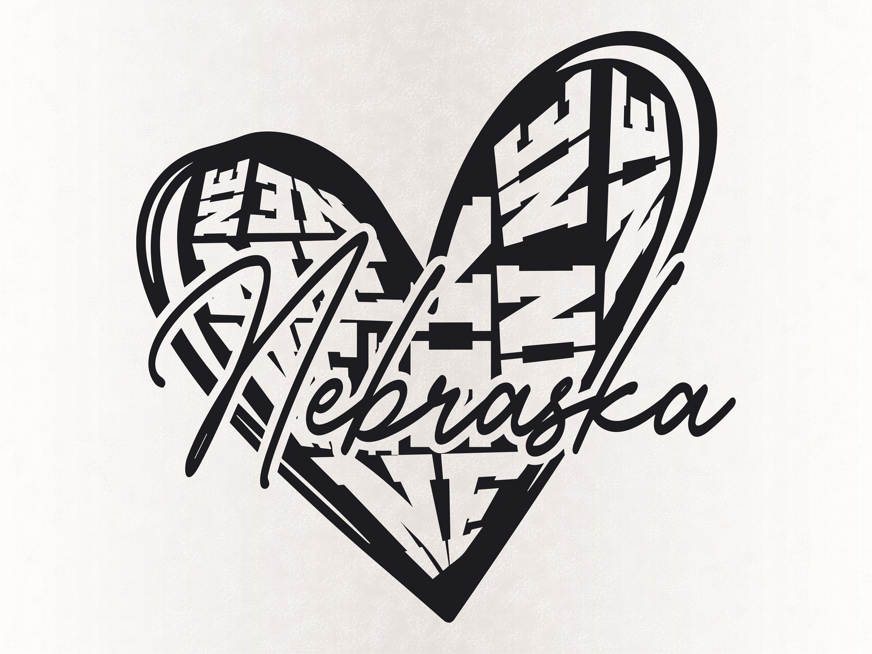 NE Nebraska State Typography Bundle Svg, Nebraska State Bundle Svg ...