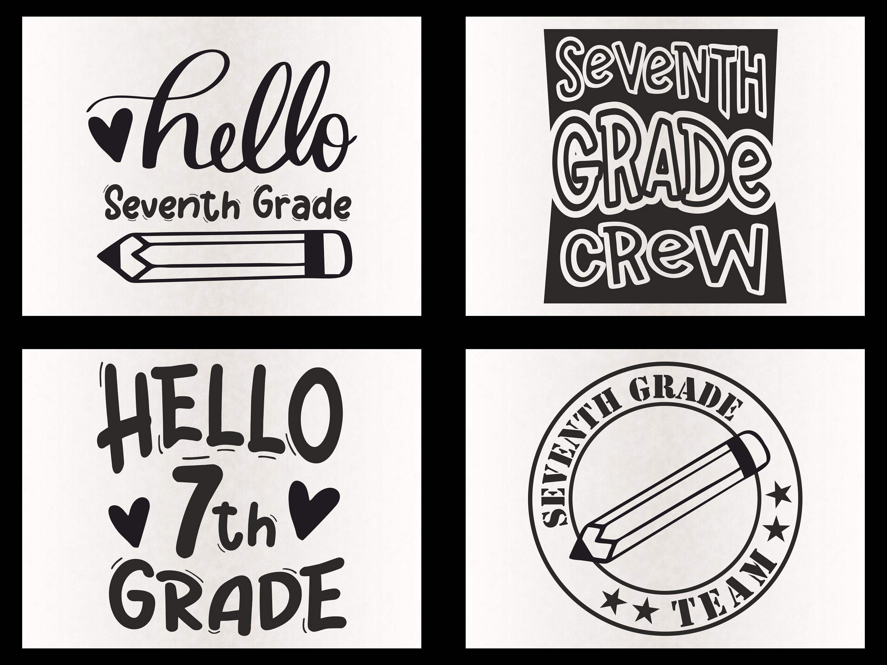 Seventh Grade Bundle Svg 7th Grade Bundle Svg Digital Cut - Etsy