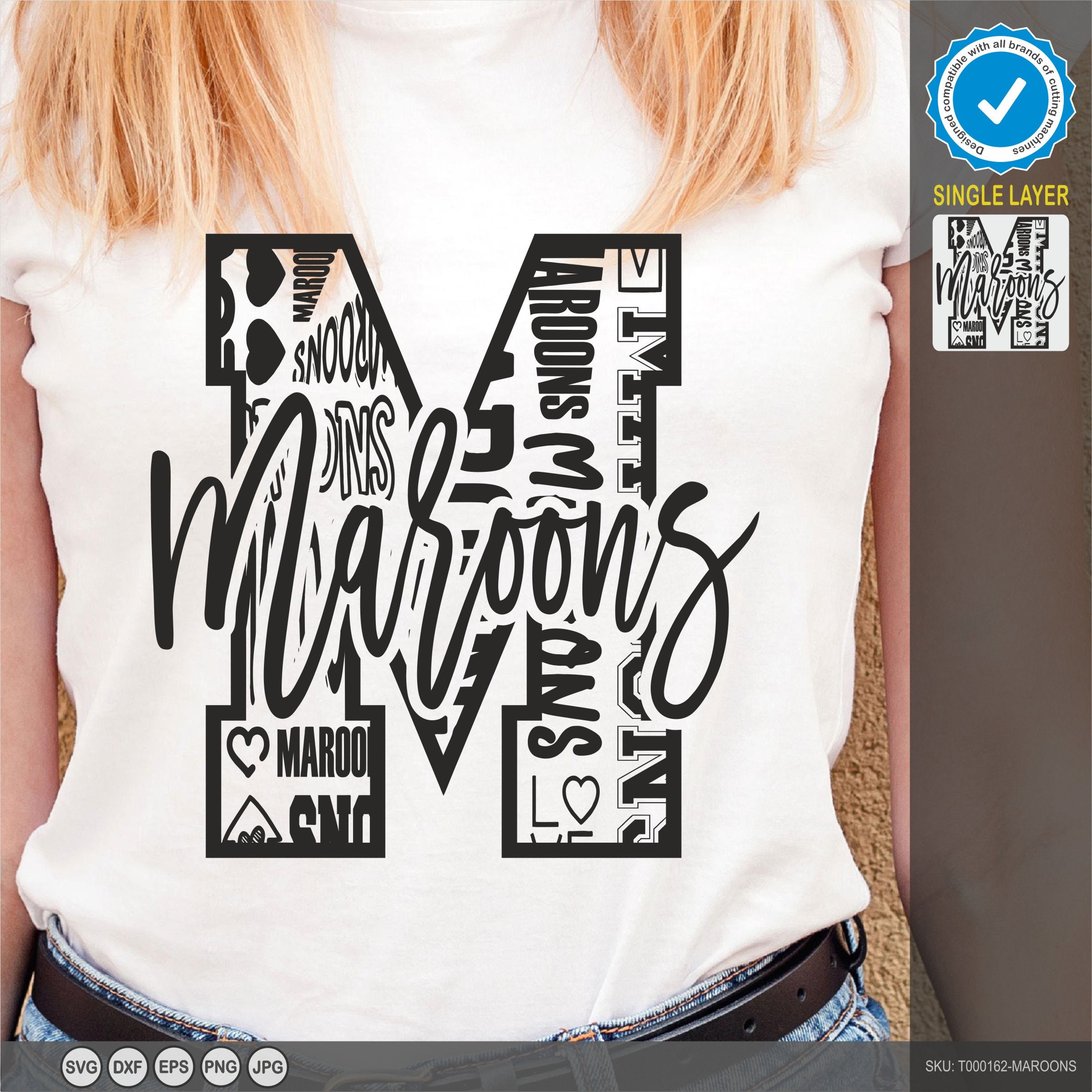 Maroons Svg, Maroons Typography 4 Sports Svg Mascot Pack, Maroons ...