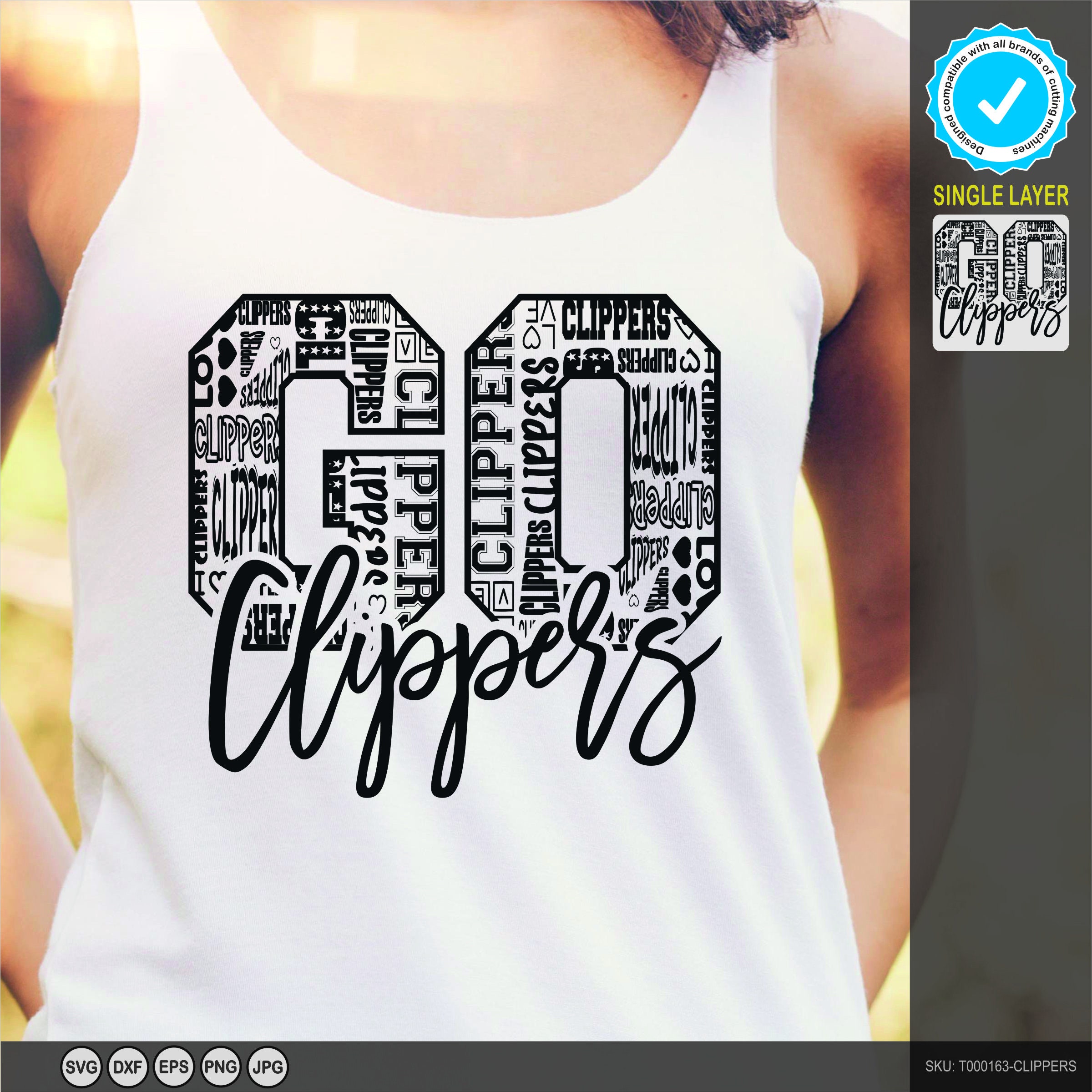 Clippers Svg, Clippers Typography 4 Sports Svg Mascot Pack, Clippers ...