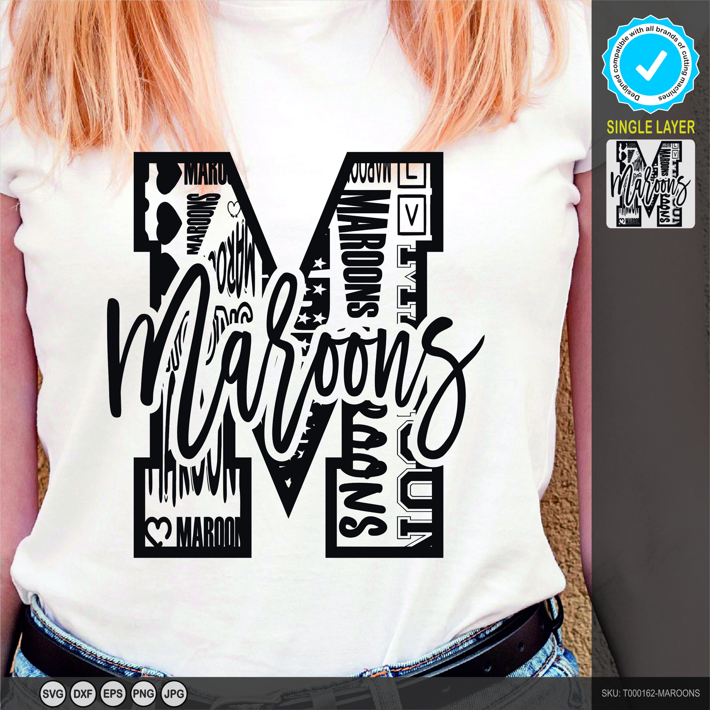 Maroons Svg, Maroons Typography 4 Sports Svg Mascot Pack, Maroons ...