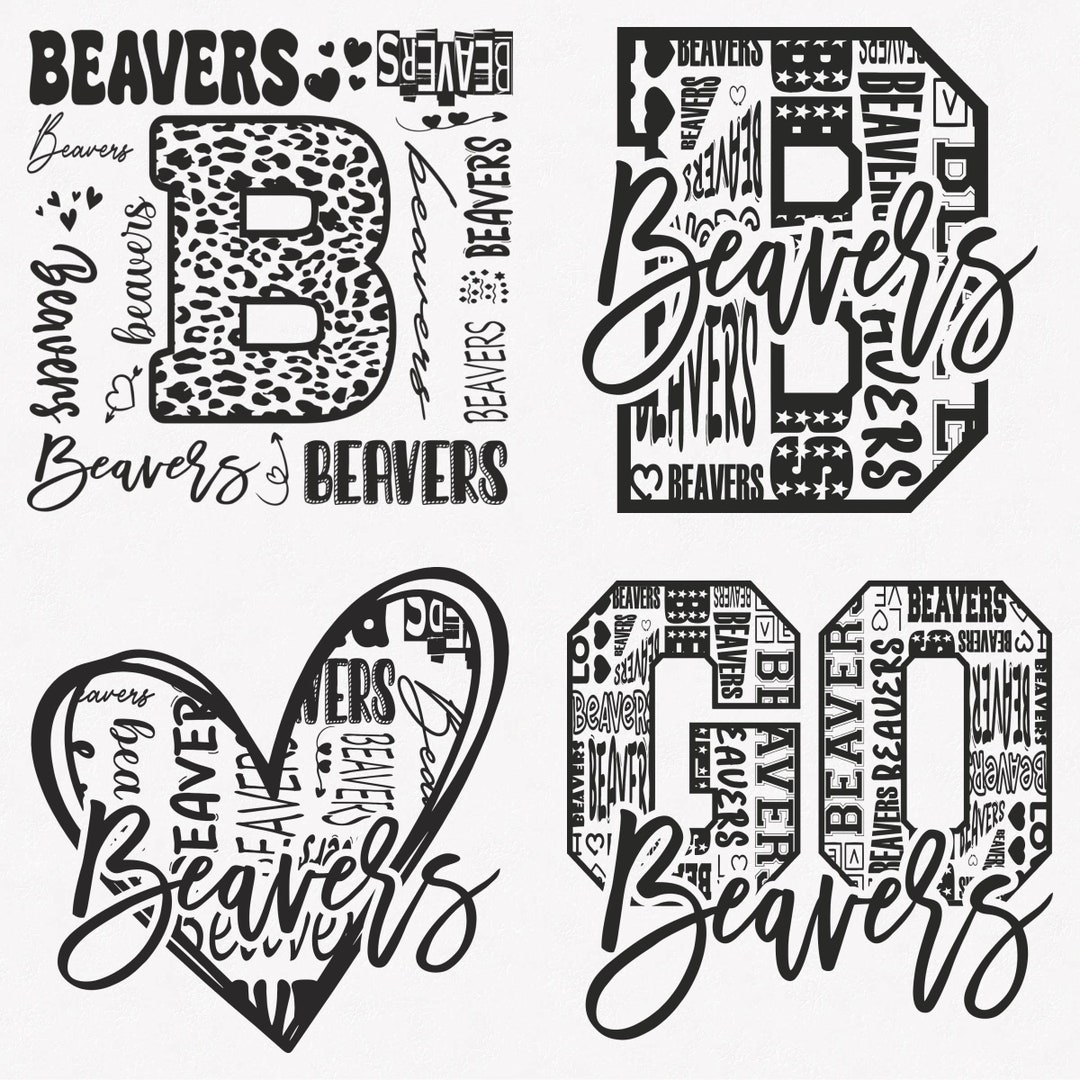 Beavers Svg, Beavers Typography 4 Sports Svg Mascot Pack, Beavers ...
