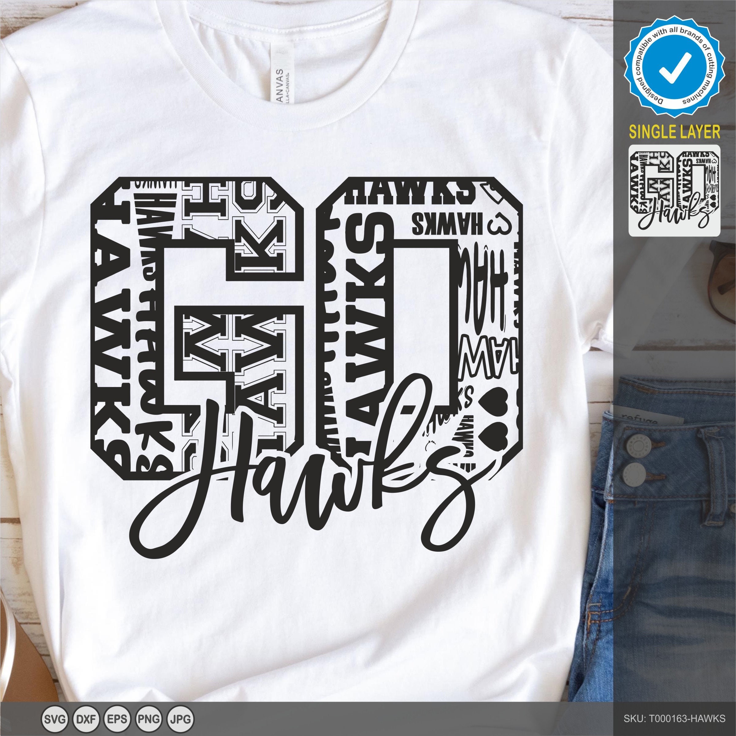 Hawks Svg, Hawks Typography 4 Sports Svg Mascot Pack, Hawks Typography ...