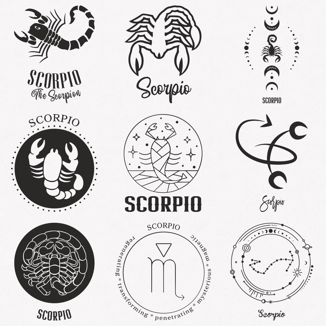 Scorpio Svg, Scorpion Zodiac Symbol Svg, Scorpio Zodiac Sign Svg, 9 ...