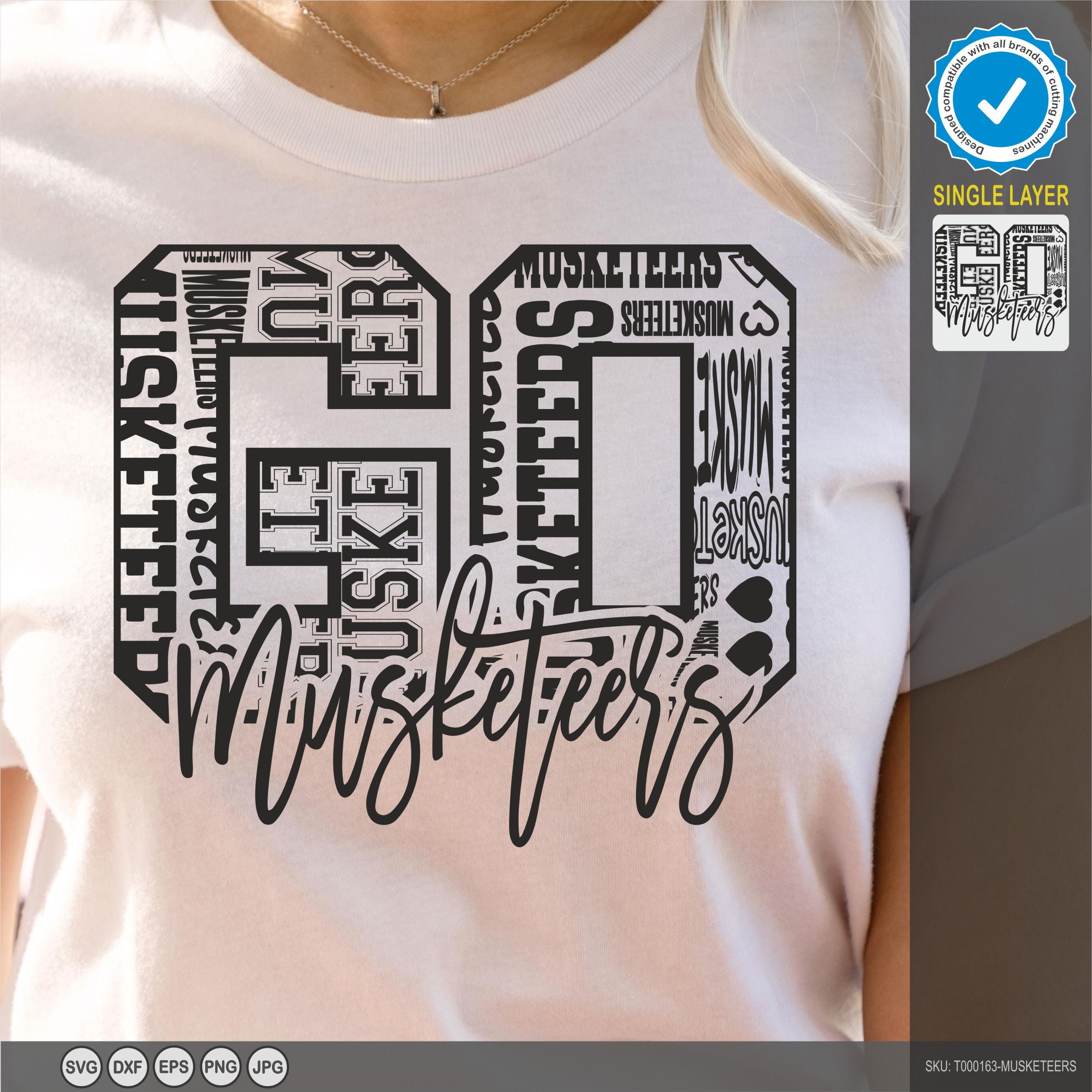 Musketeers Svg, Musketeers Typography 4 Sports Svg Mascot Pack ...