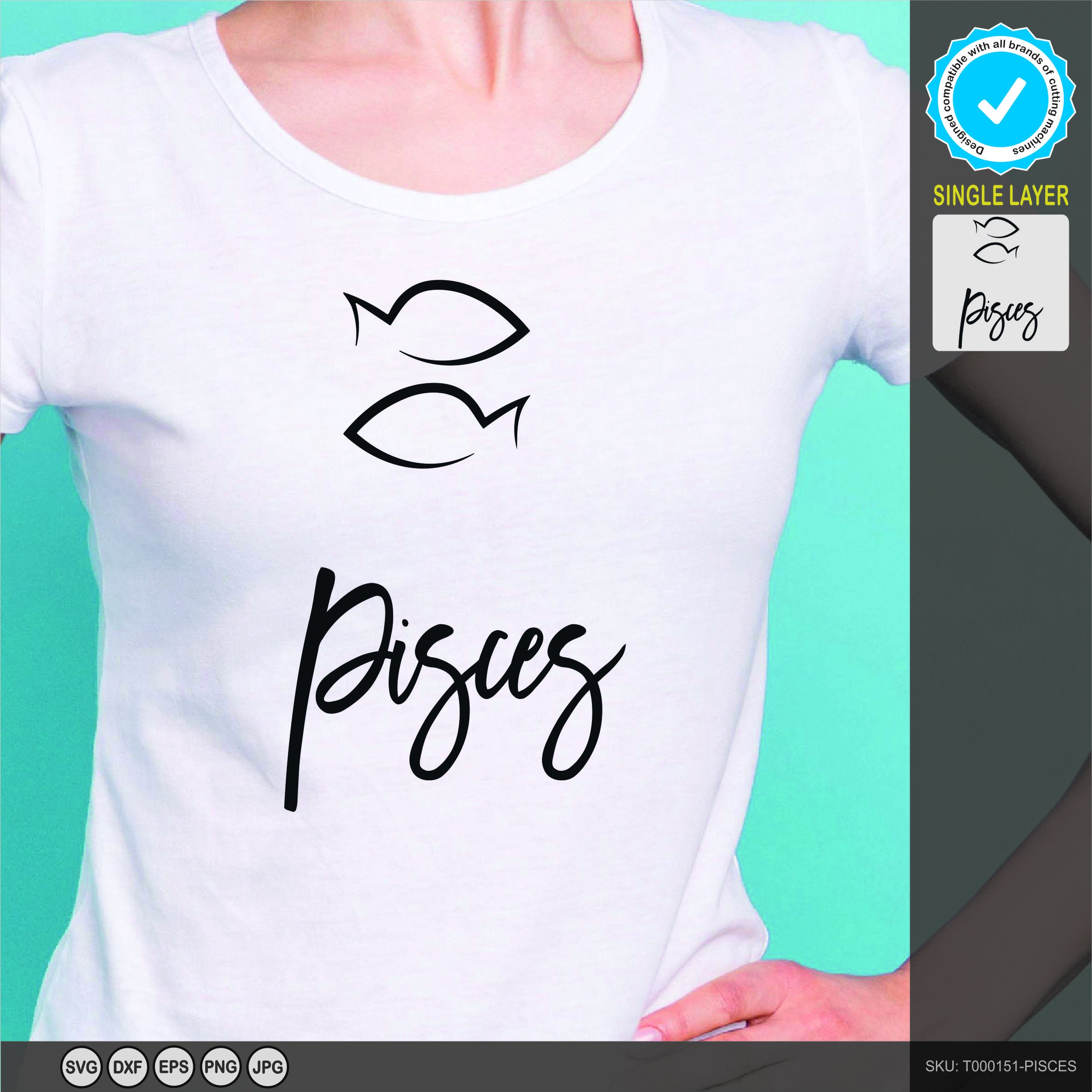 Pisces Svg, Fish Zodiac Symbol Svg, Pisces Zodiac Sign Svg, 9-pack ...