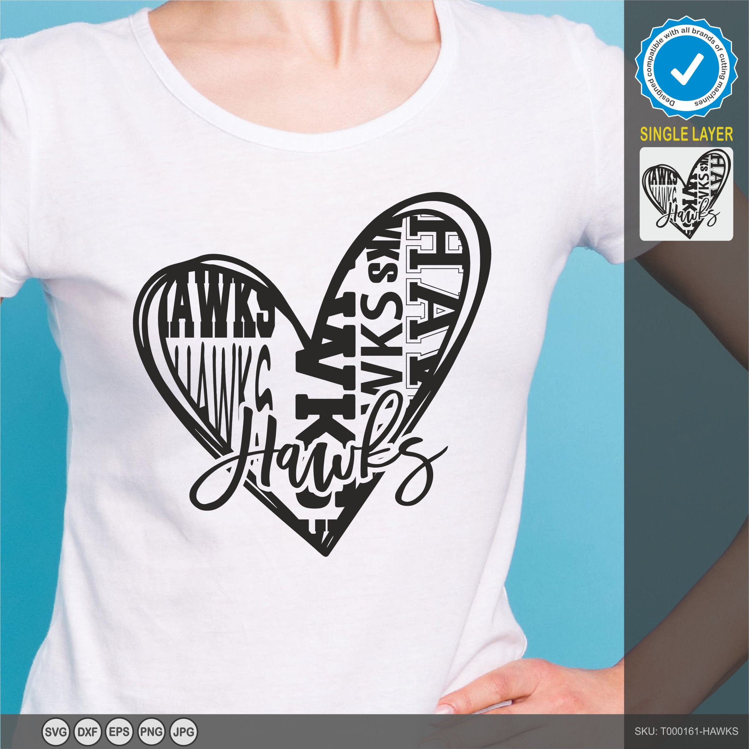 Hawks Svg, Hawks Typography 4 Sports Svg Mascot Pack, Hawks Typography ...