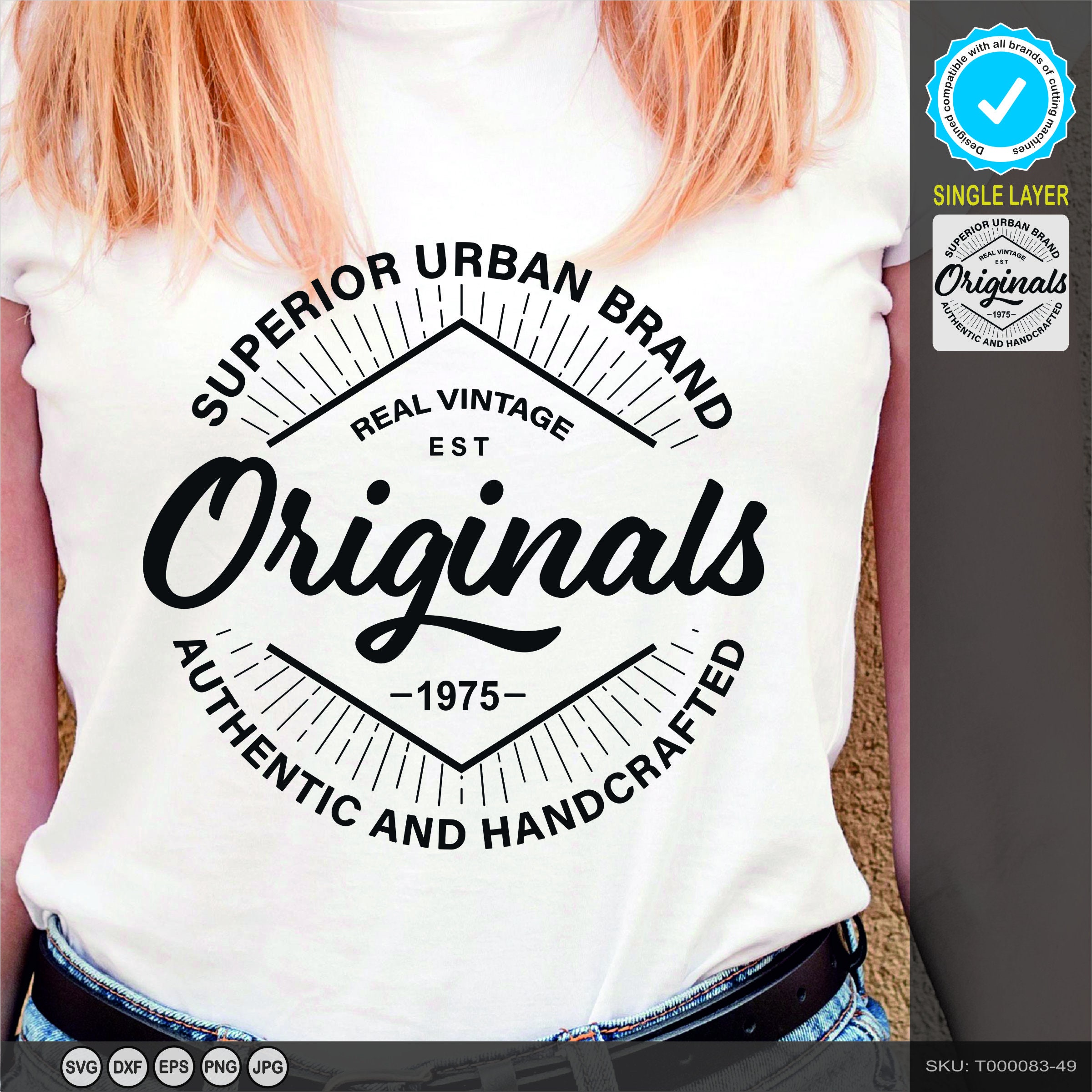 1975 Svg, 49th Birthday Svg, 6-pack 1975 Svg Bundle, Original Rustic ...