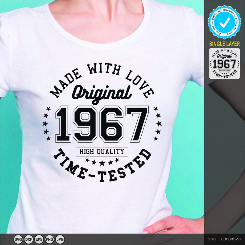 1967 Svg, 57th Birthday Svg, 6-pack 1967 Svg Bundle, Original Rustic 1967 Svg, Vintage 1967 Svg ...