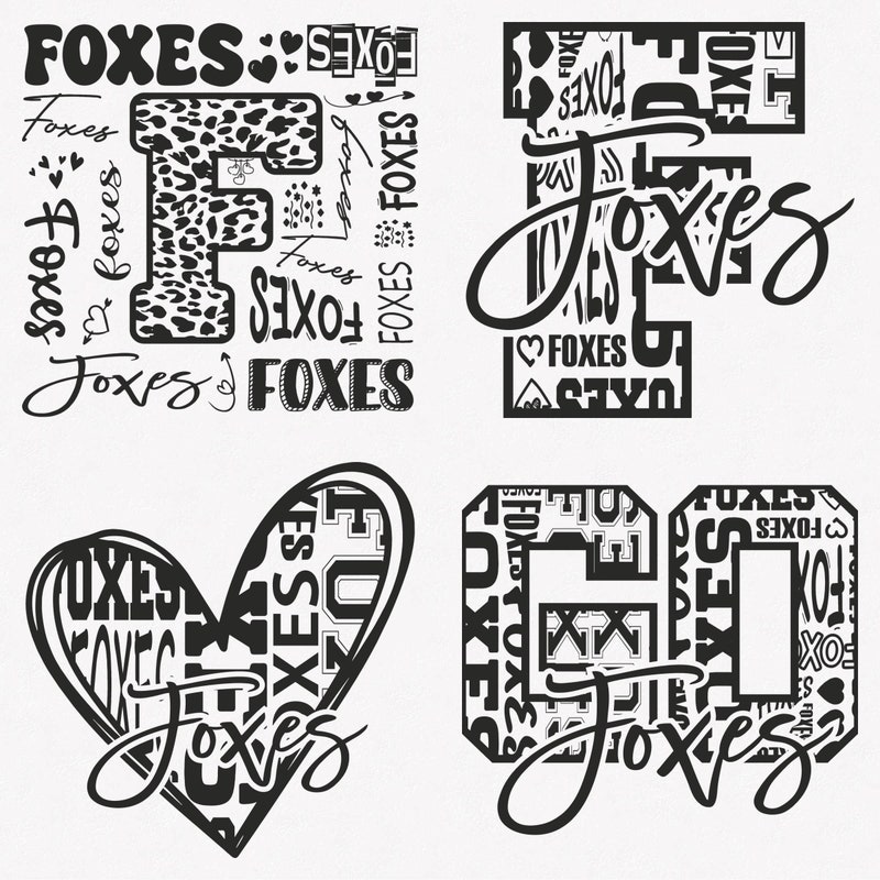 Fox Stencil Svg - Etsy
