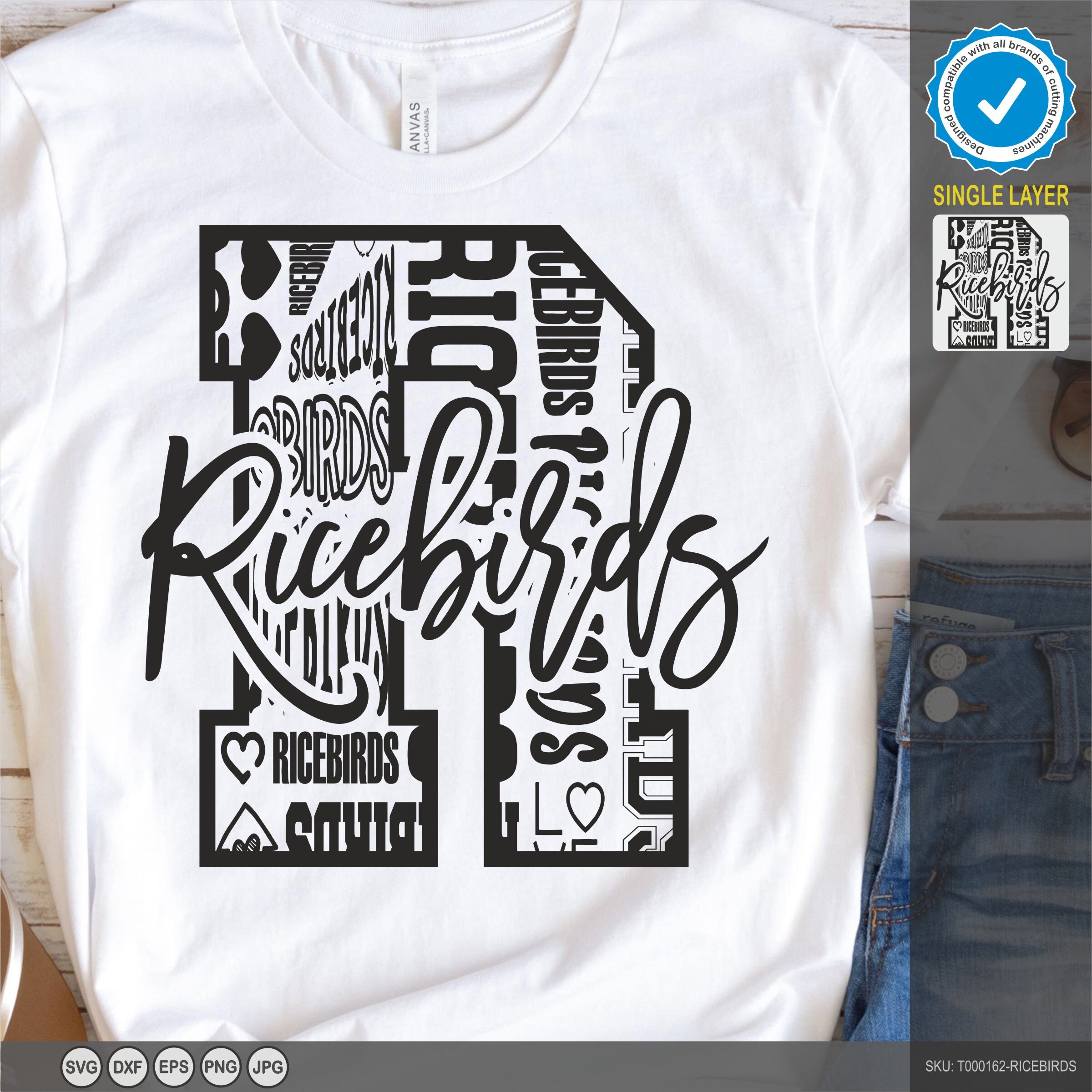 Ricebirds Svg, Ricebirds Typography 4 Sports Svg Mascot Pack, Ricebirds ...