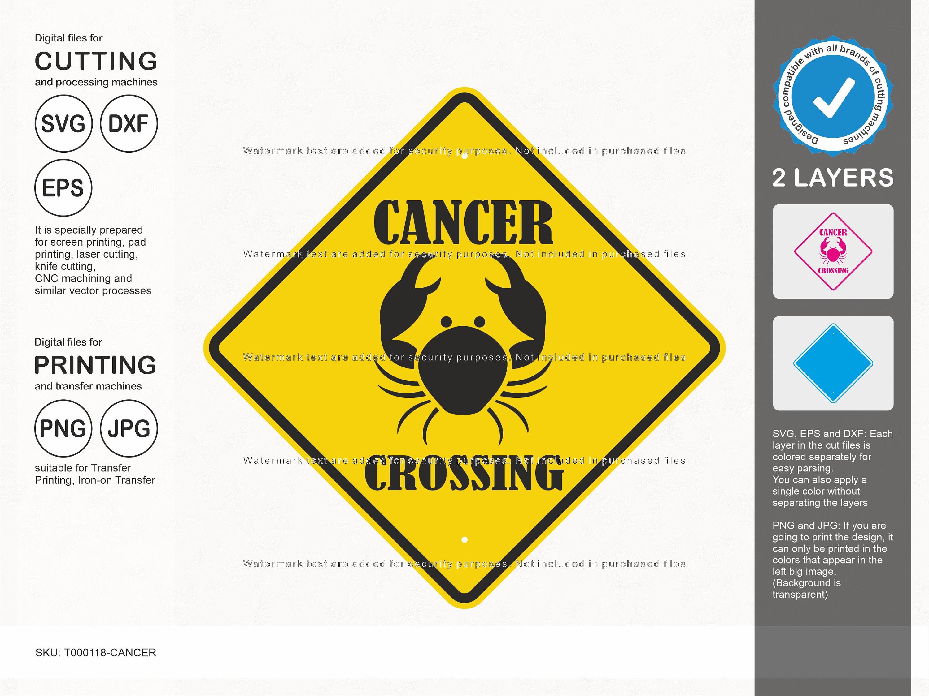 Cancer Svg, Crab Zodiac Symbol Svg, Cancer Zodiac Sign Svg, 9-pack ...