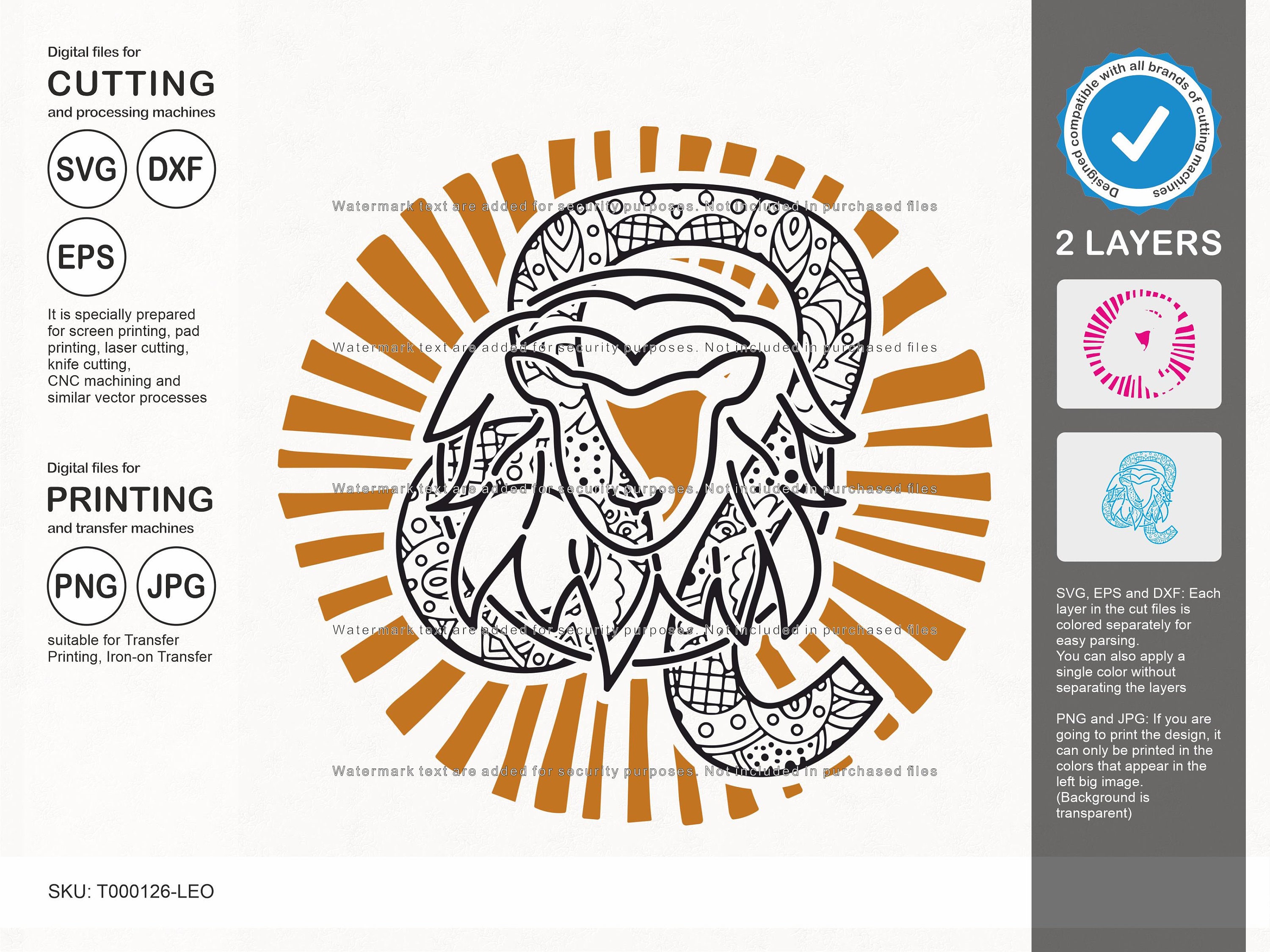 Leo Svg, Lion Zodiac Symbol Svg, Leo Zodiac Sign Svg, 9-pack Leo ...