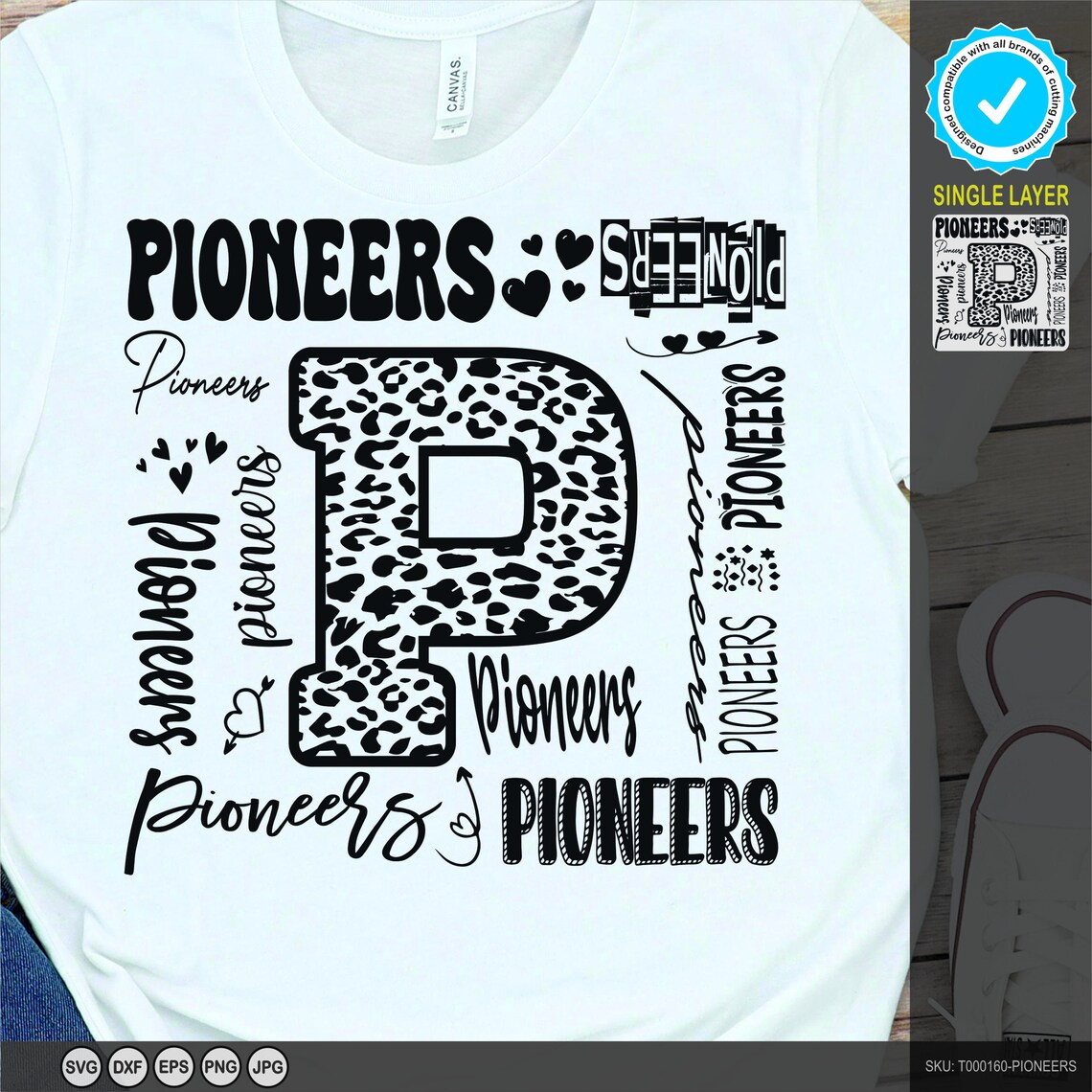 Pioneers Svg, Pioneers Typography 4 Sports Svg Mascot Pack, Pioneers ...