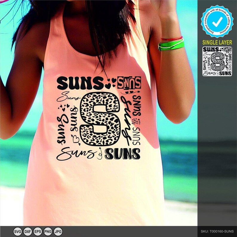 Suns Svg, Suns Typography 4 Sports Svg Mascot Pack, Suns Typography Svg ...