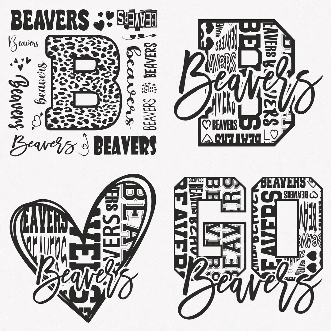Beavers Svg, Beavers Typography 4 Sports Svg Mascot Pack, Beavers ...