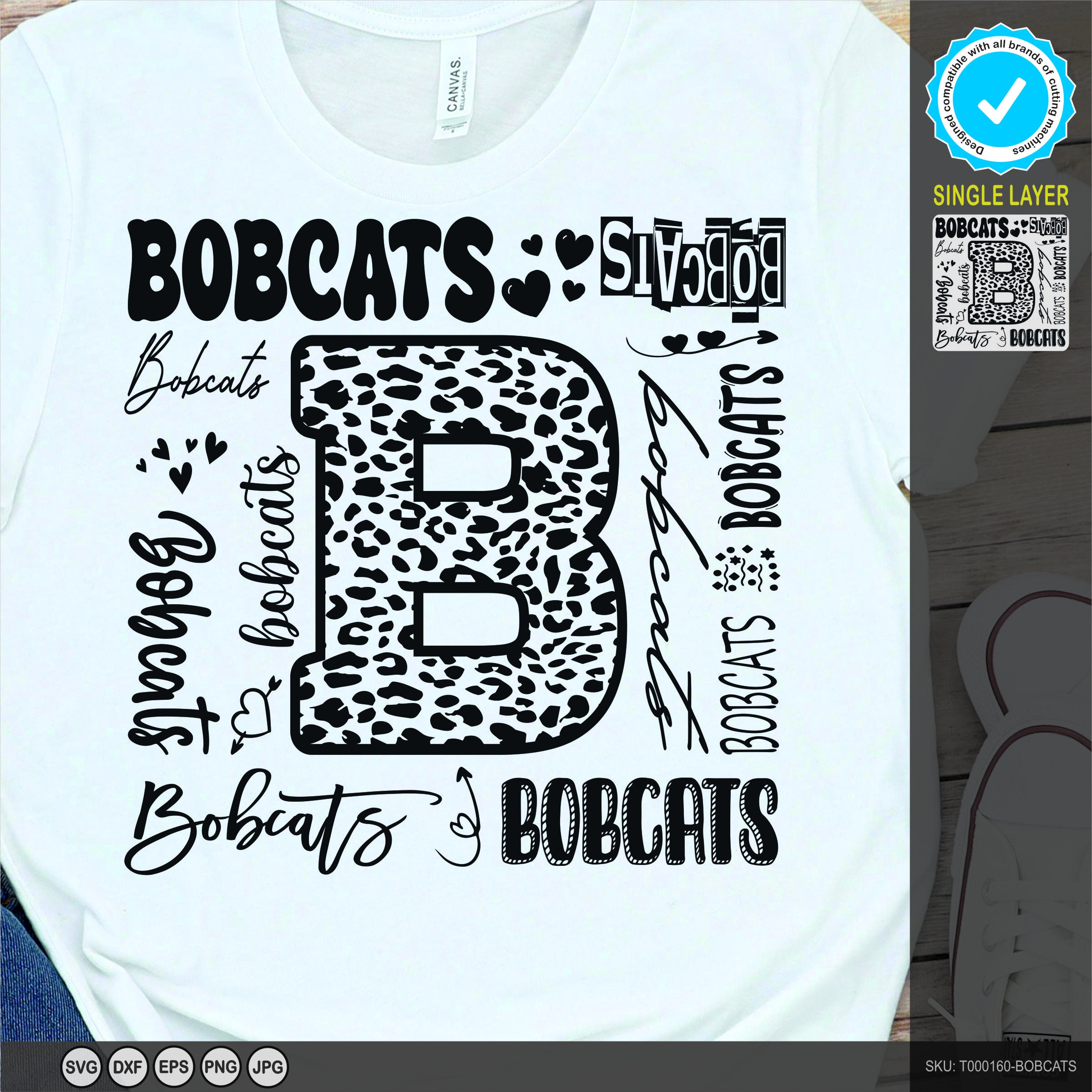 Bobcats Svg, Bobcats Typography 4 Sports Svg Mascot Pack, Bobcats ...