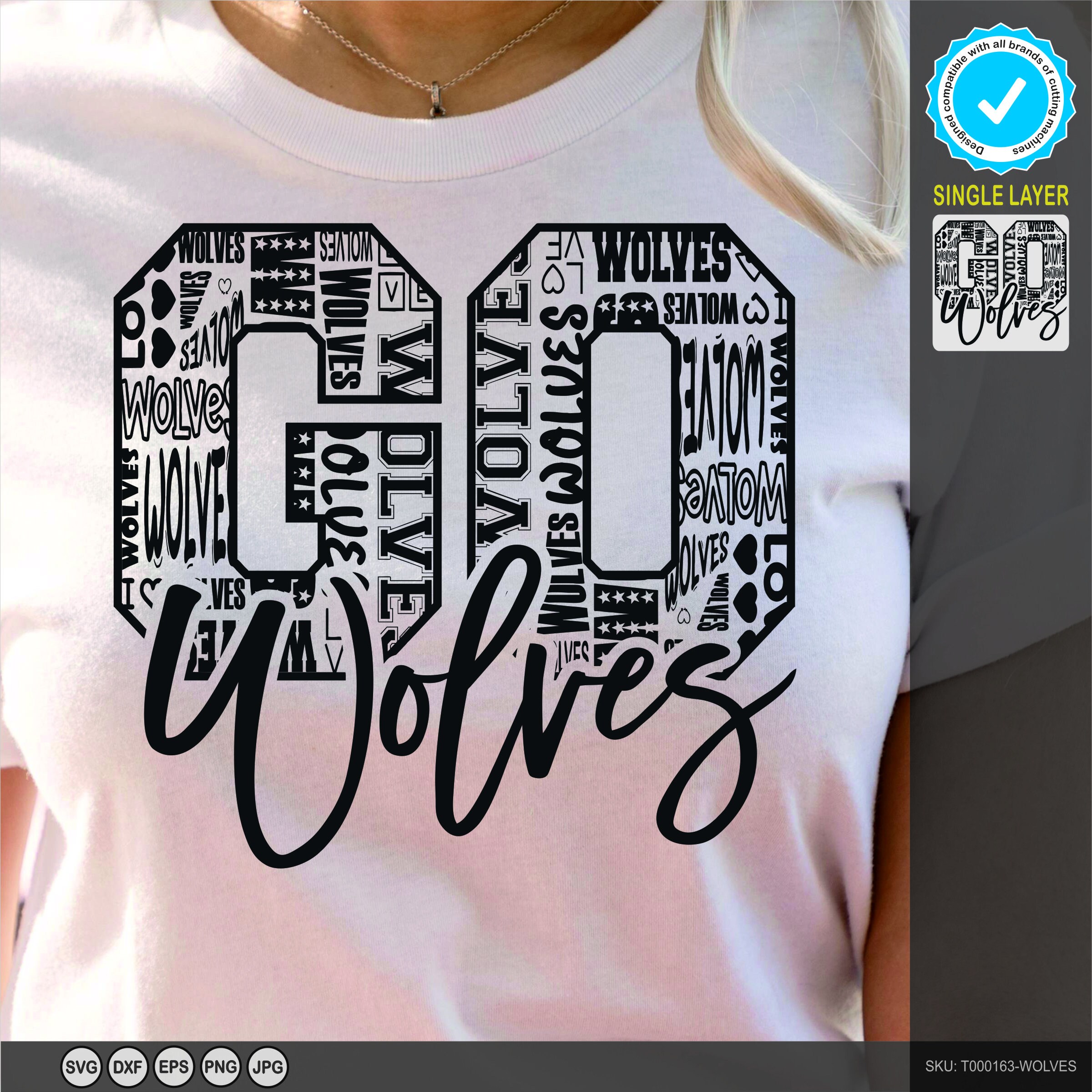 Wolves Svg, Wolves Typography 4 Sports Svg Mascot Pack, Wolves ...