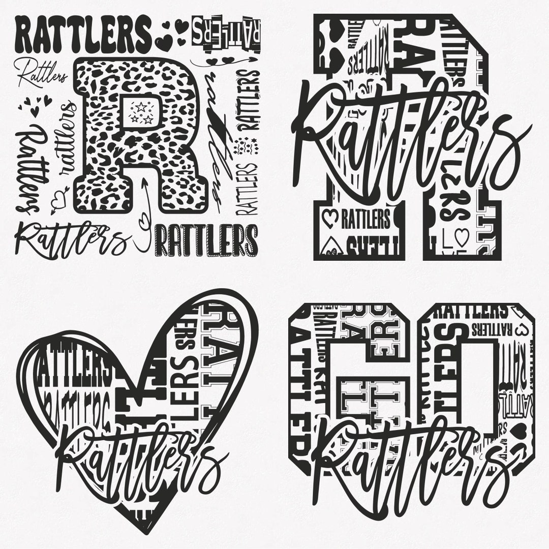 Rattlers Svg, Rattlers Typography 4 Sports Svg Mascot Pack, Rattlers ...